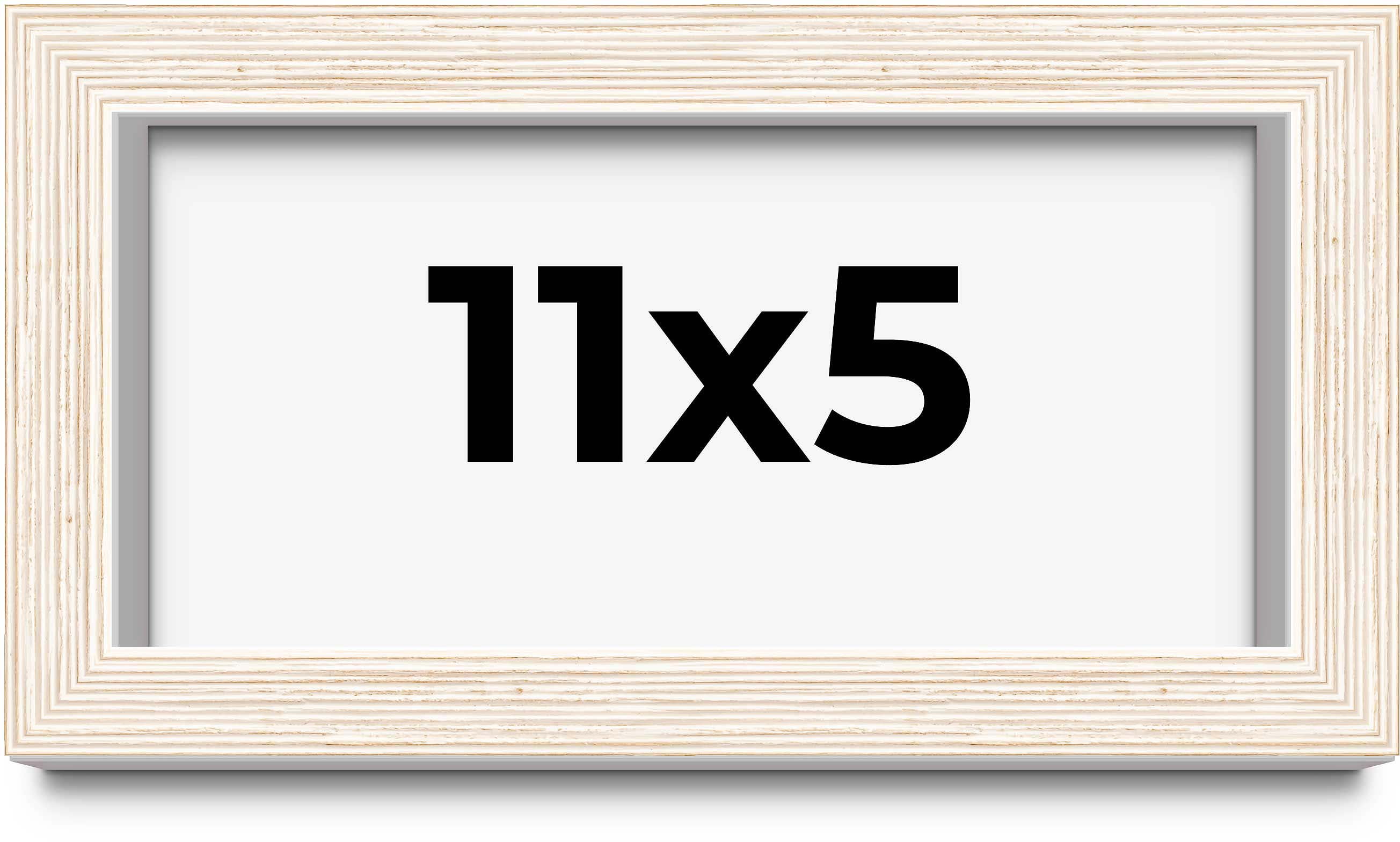 11x5 IN Shadow Box Frame White | 1.125 Inches Deep Real Wood Rustic ...