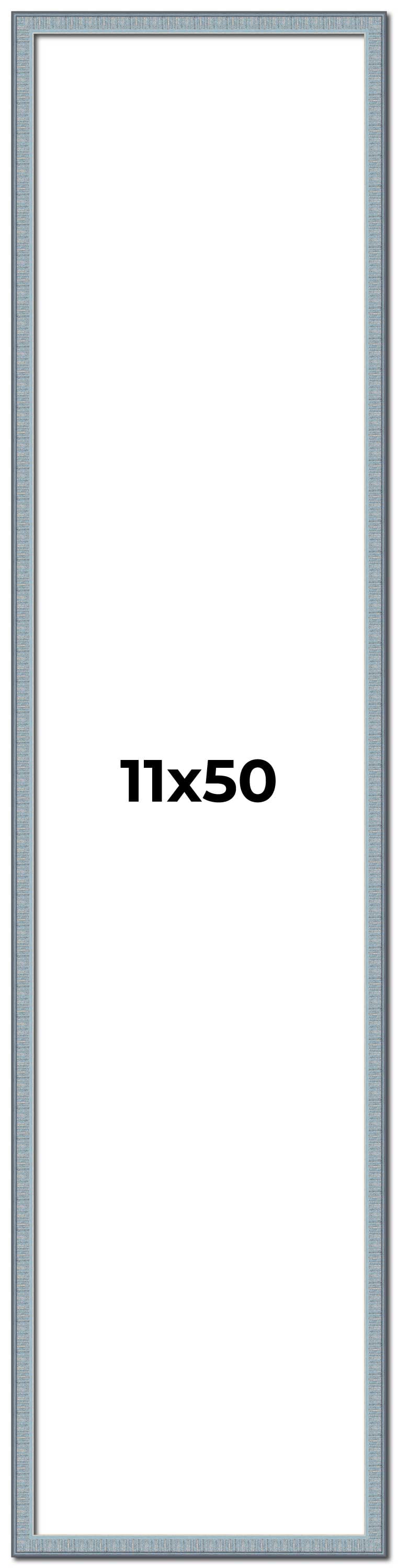 11x50 Frame Rustic Sky Blue Solid Wood Picture Frame | 0.75 Inch ...