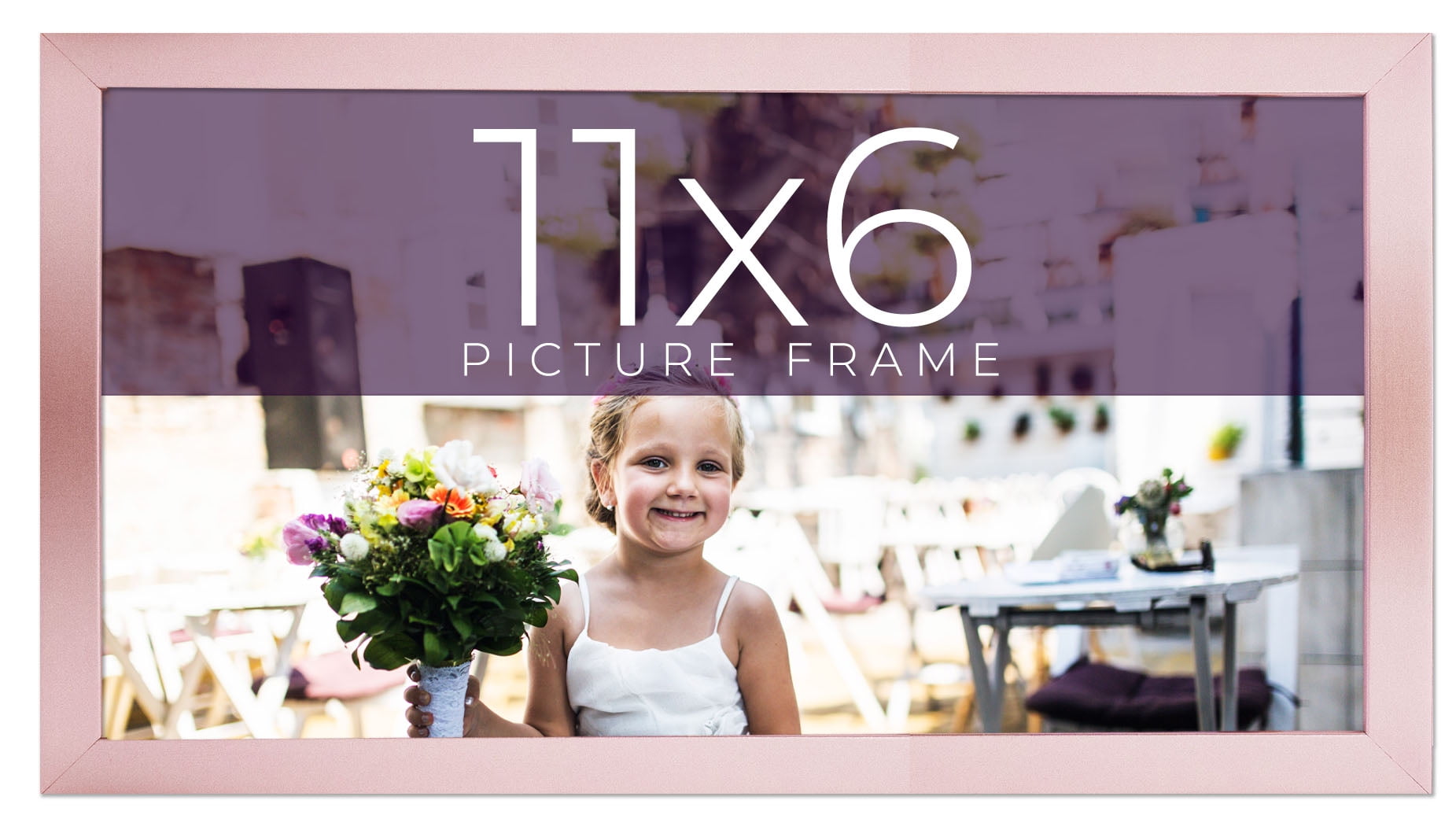 11x6 Frame Pink Real Wood Picture Frame Width 0.75 inches | Interior ...