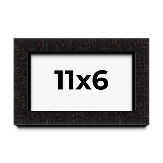 11x6 Shadow Box Black Solid Wood Display Picture Frame | 1 Inch Rabbet ...