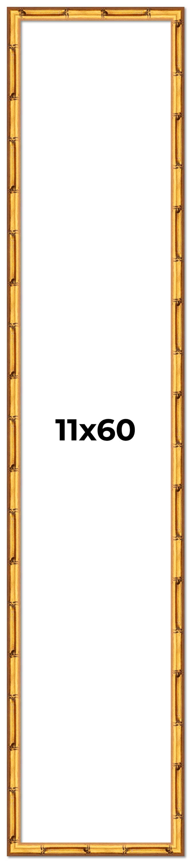11x60 Frame Gold Bamboo Picture Frame - Complete Modern Photo Frame ...