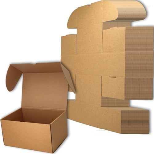 11x6x6 inches Small Shipping Boxes Set of 20 - Brown Mailer Corrugated ...