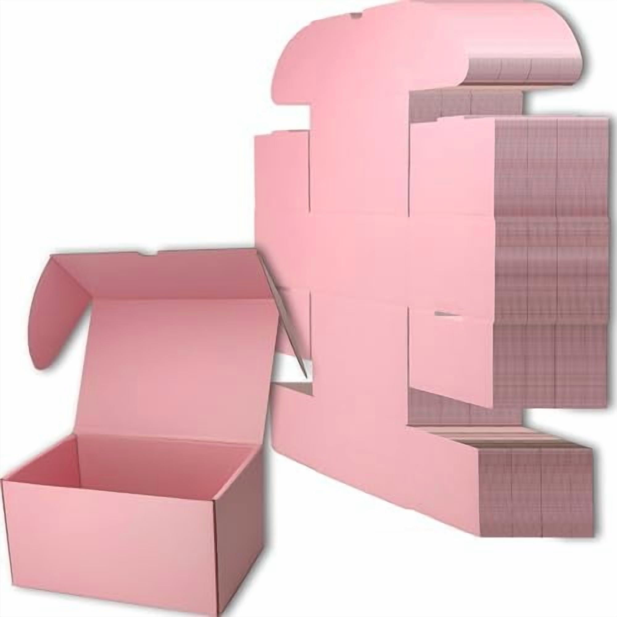 11x6x6 inches Small Shipping Boxes Set of 20 - Pink Mailer Corrugated ...