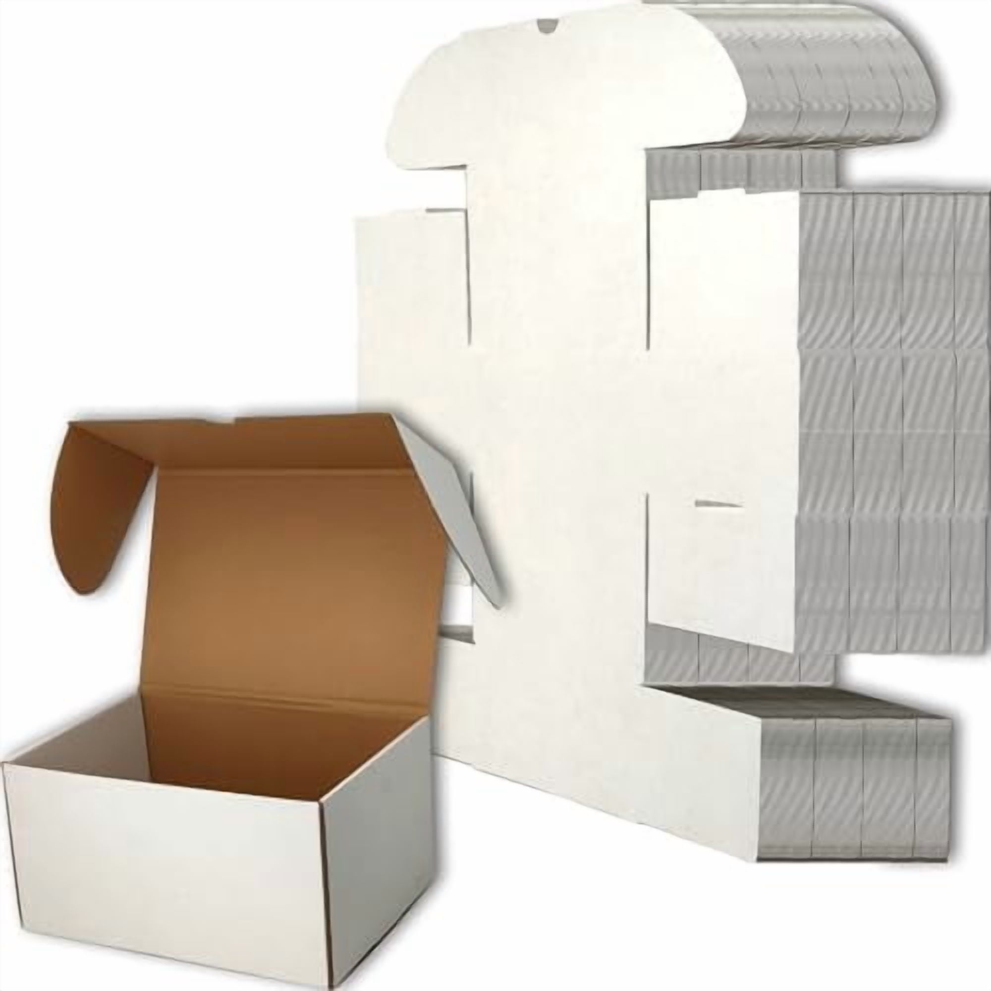 11x6x6 inches Small Shipping Boxes Set of 20 - White Mailer Corrugated ...