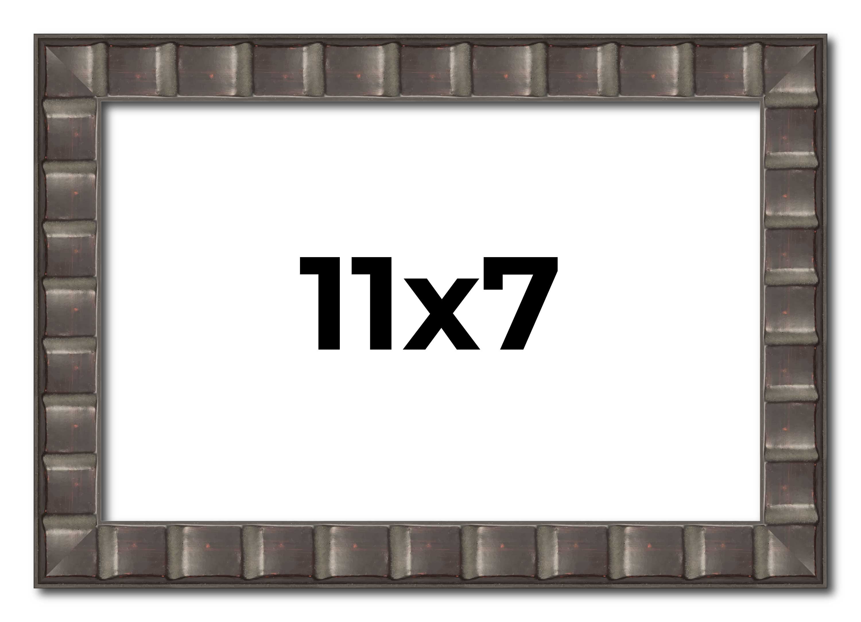 11x7 Frame Black Brown Chestnut Mosaic Solid Wood Picture Frame | 1.125 ...