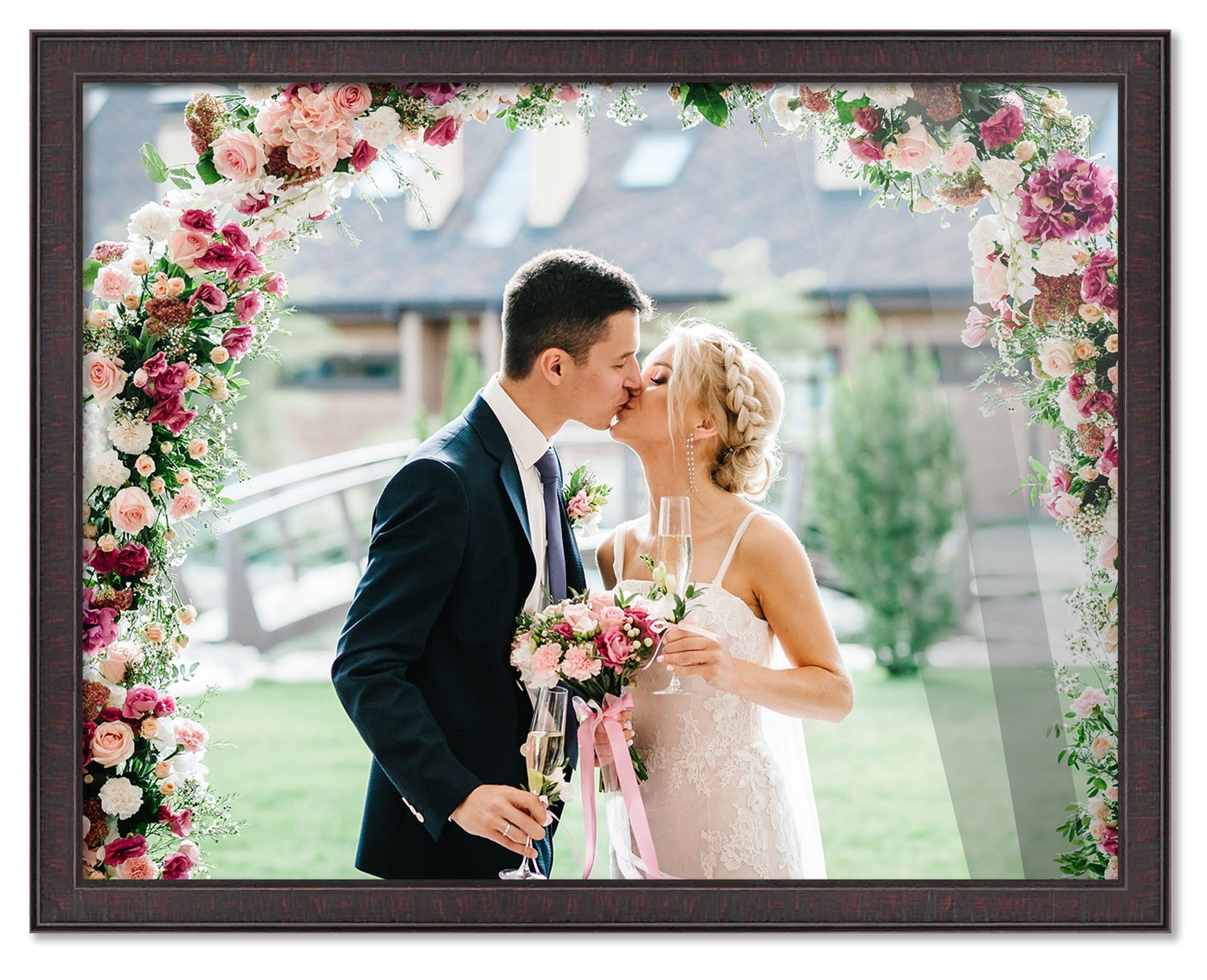 11x7 Frame Brown Picture Frame - Complete Modern Photo Frame Includes ...