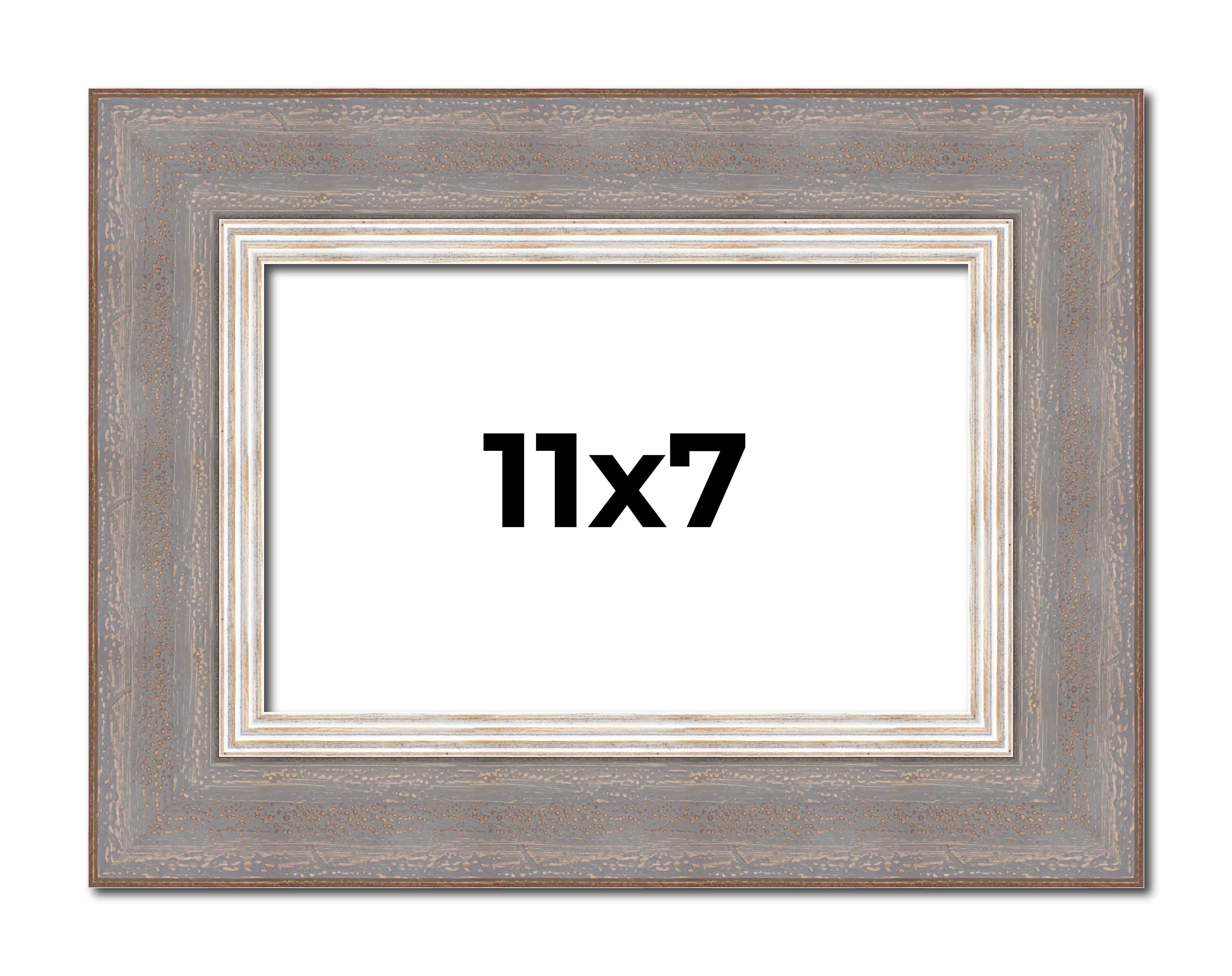 11x7 Frame Grey Real Wood Picture Frame Width 2.75 Inches | Interior ...