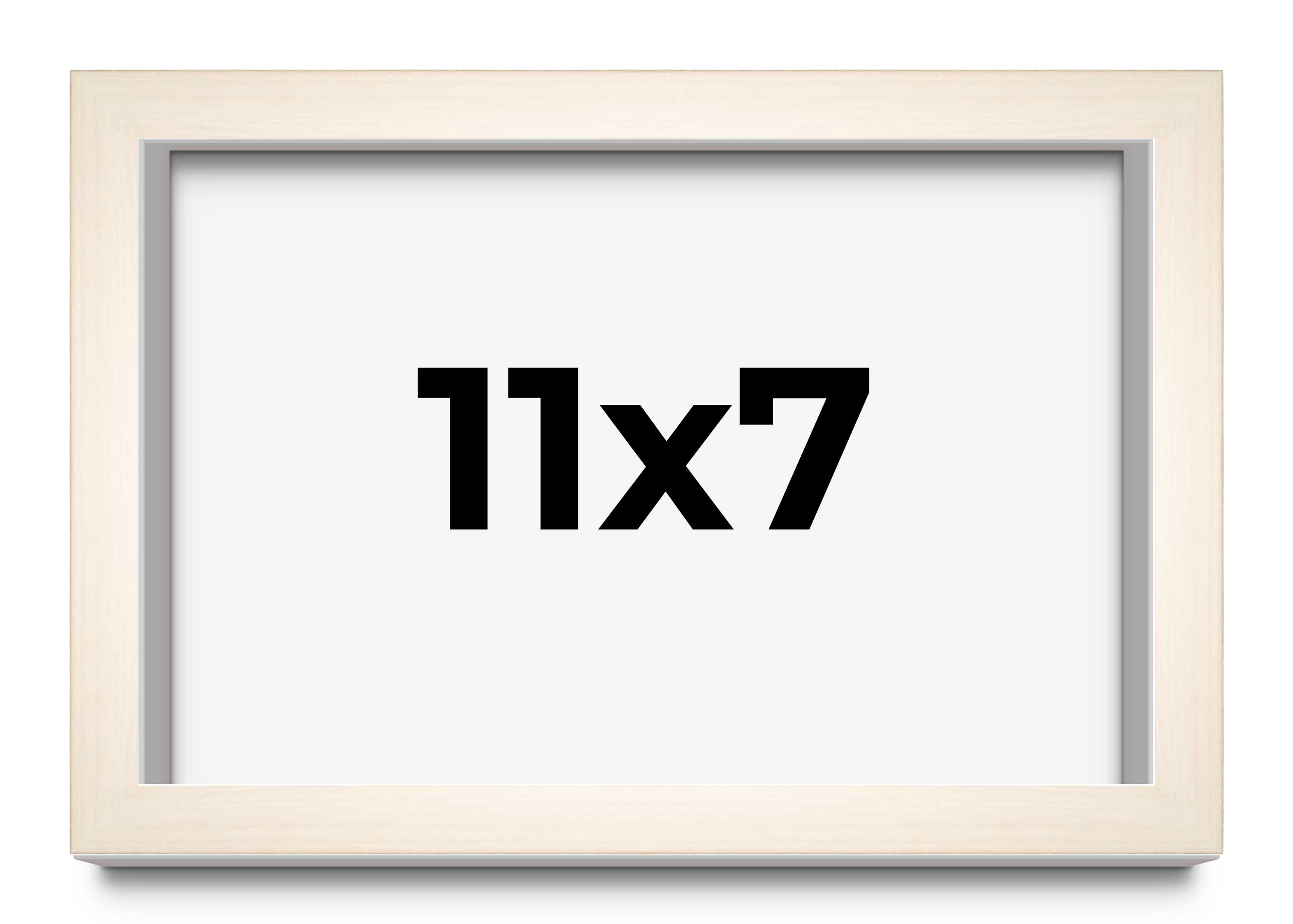 11x7 Frame White Wheat Solid Wood Picture Frame | Moulding Width 0.75 ...