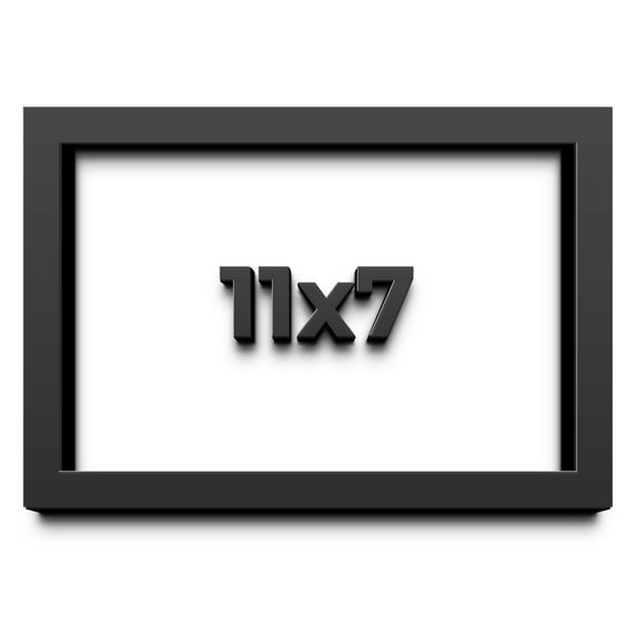 11x7 Shadow Box Frame Black | 1 inches Deep Real Wood Contemporary ...