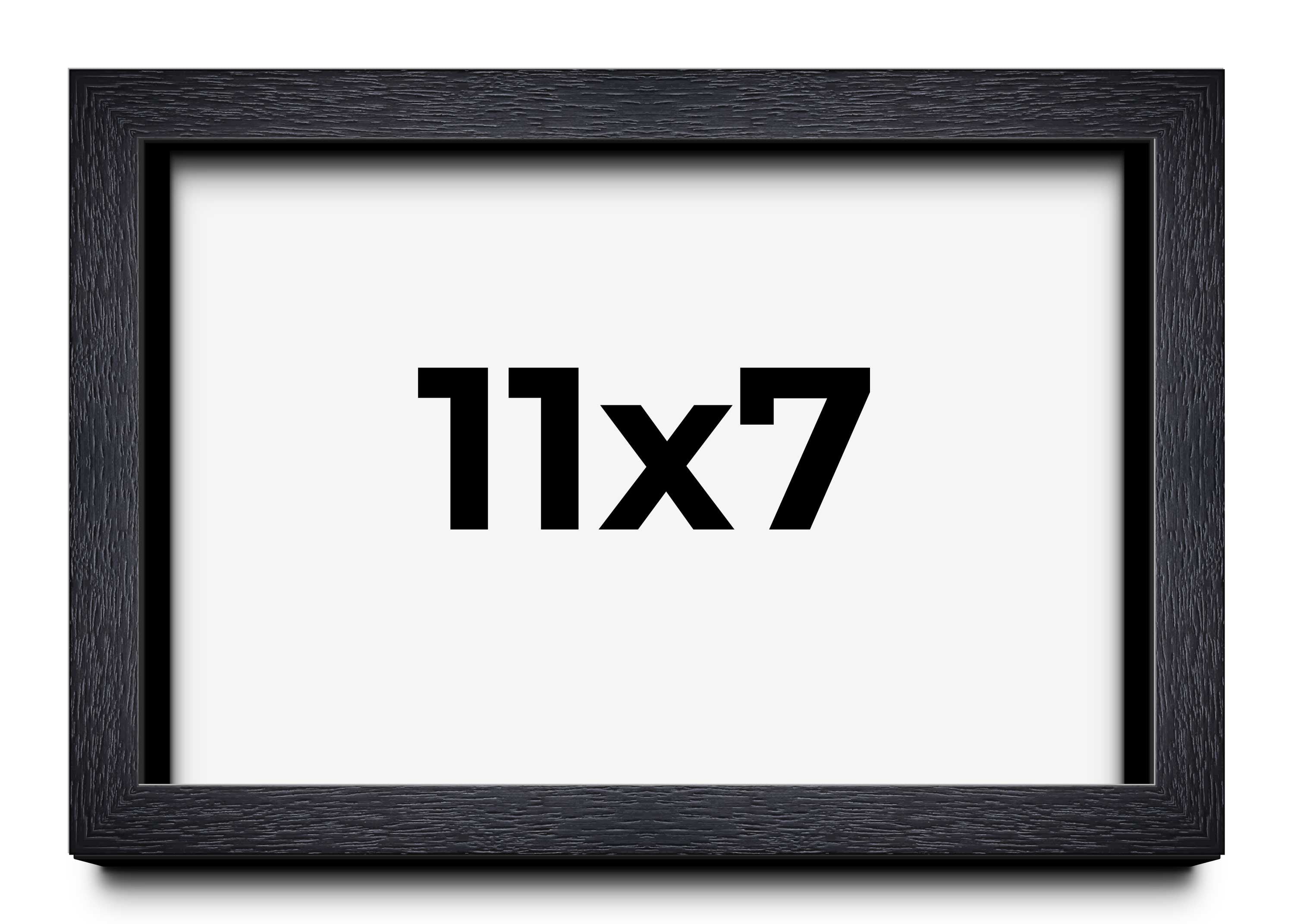 11x7 Shadow Box Frame Black | 1 Inches Deep Real Wood Farmhouse ...