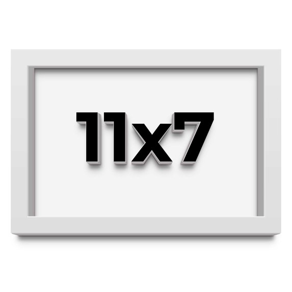 11x7 Shadow Box Frame White | 1 Inches Deep Real Wood Contemporary ...