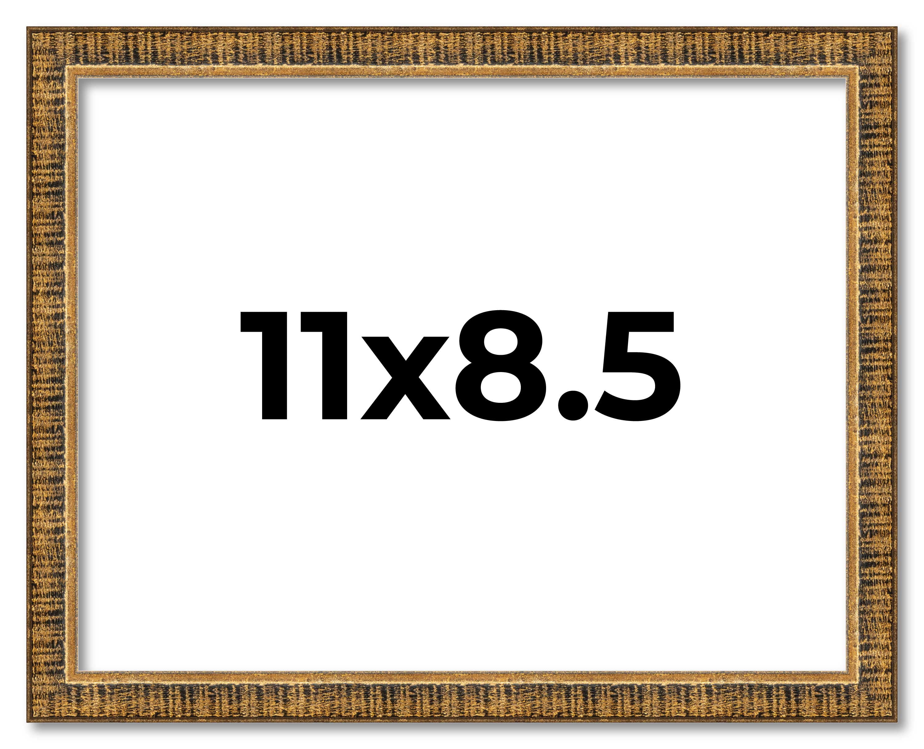 11x8.5 Frame Gold Picture Frame - Complete Modern Photo Frame Includes ...