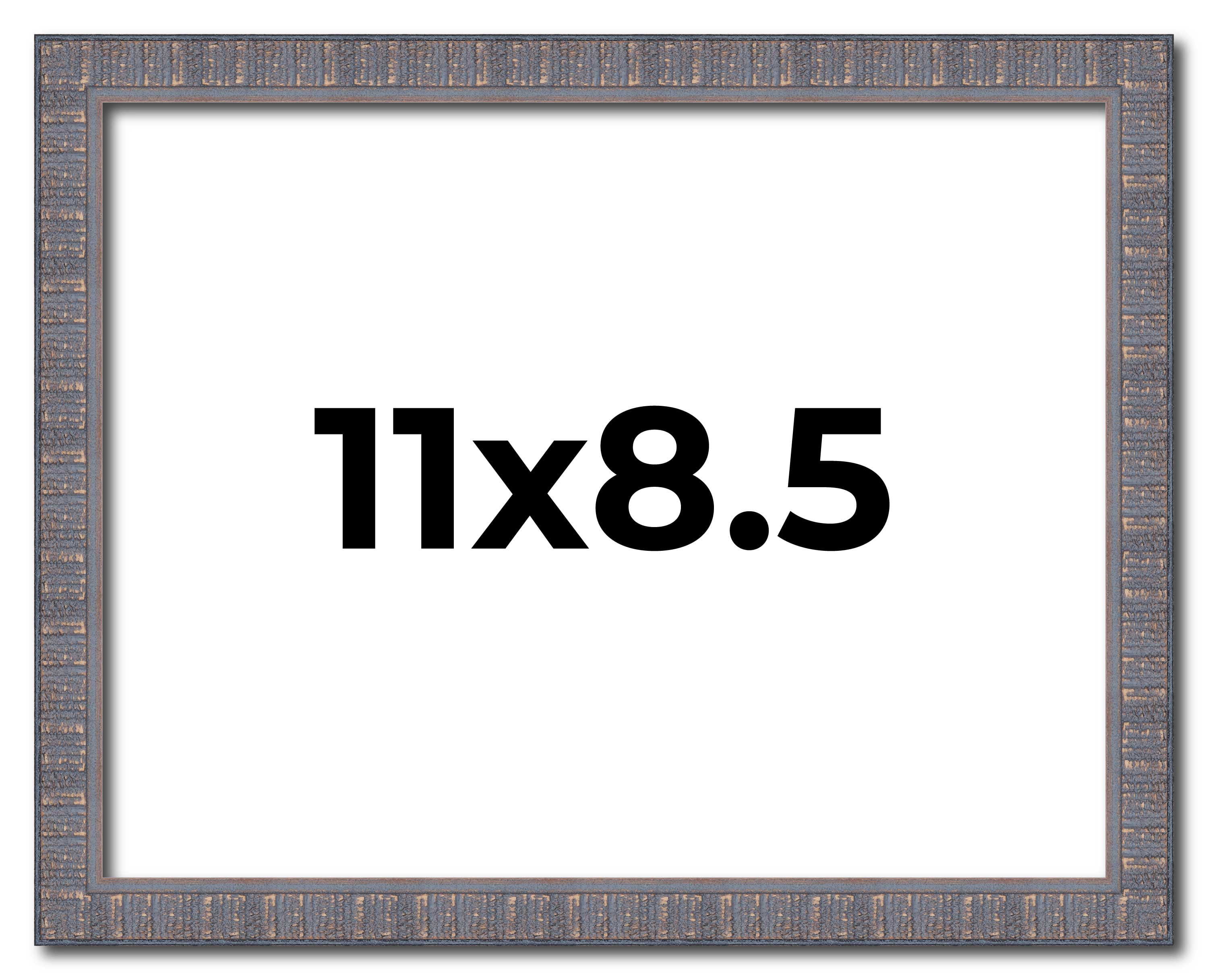 11x8.5 Frame Slate Blue Distressed Rustic Solid Wood Picture Frame | 0. ...