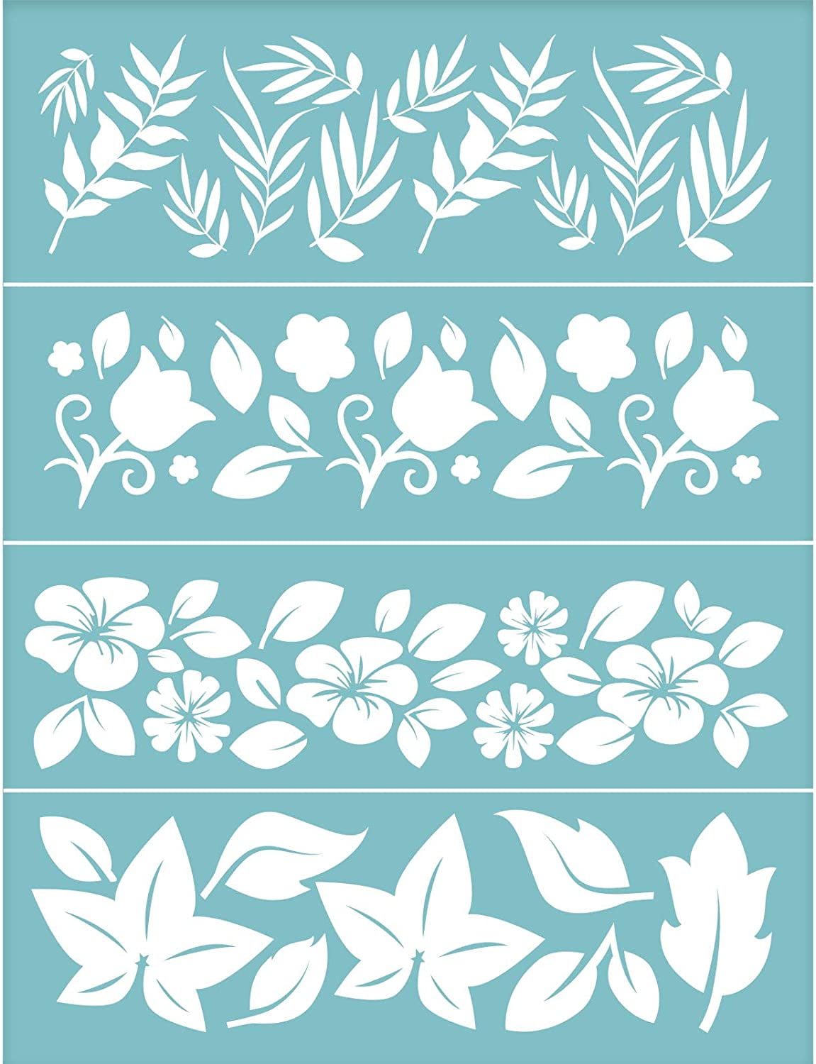 11x8.6 Inch Self-Adhesive Silk Screen Printing Stencil Reusable Pattern ...