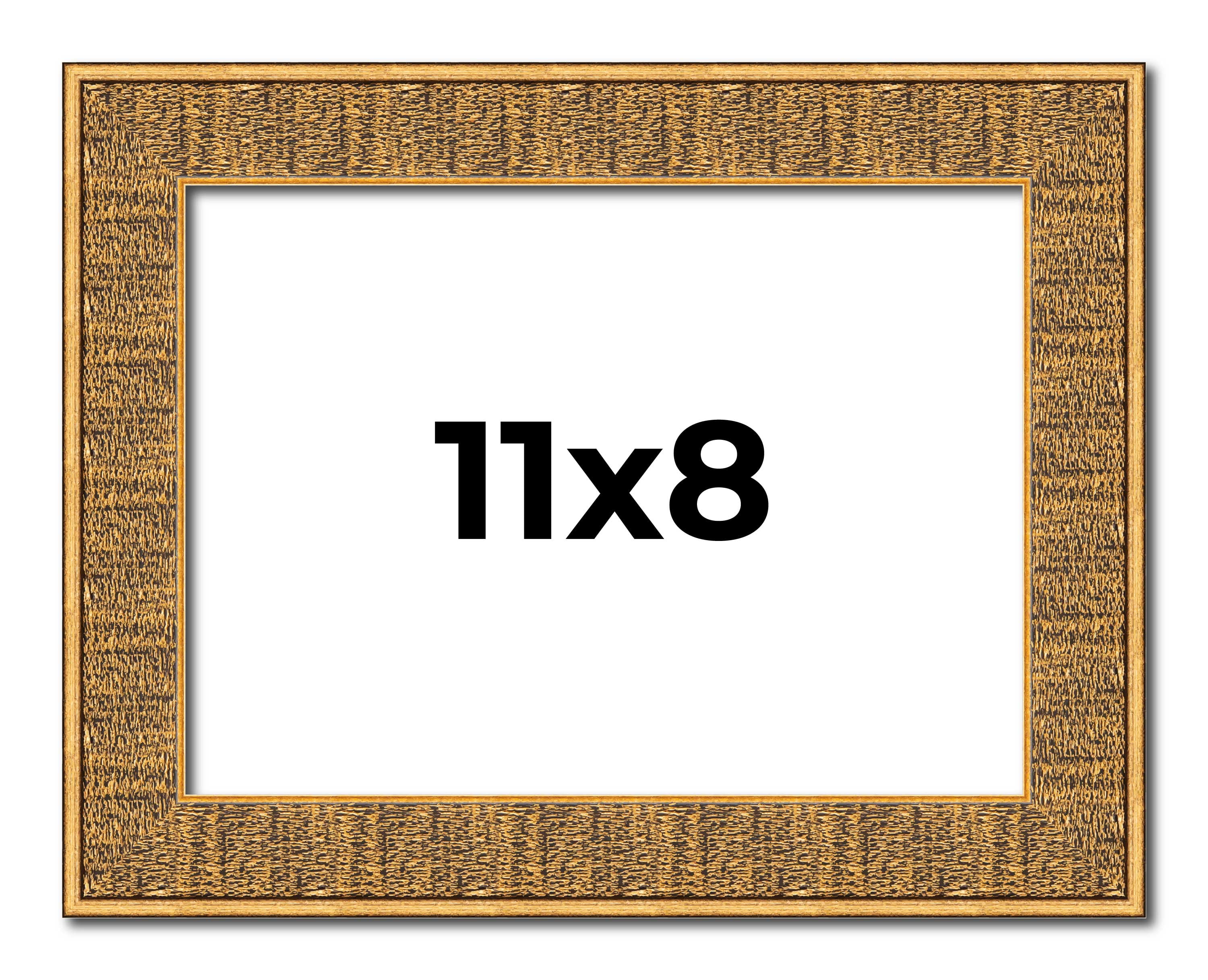 11x8 Frame Black and Gold Distressed Solid Wood Sonoma Picture Frame ...