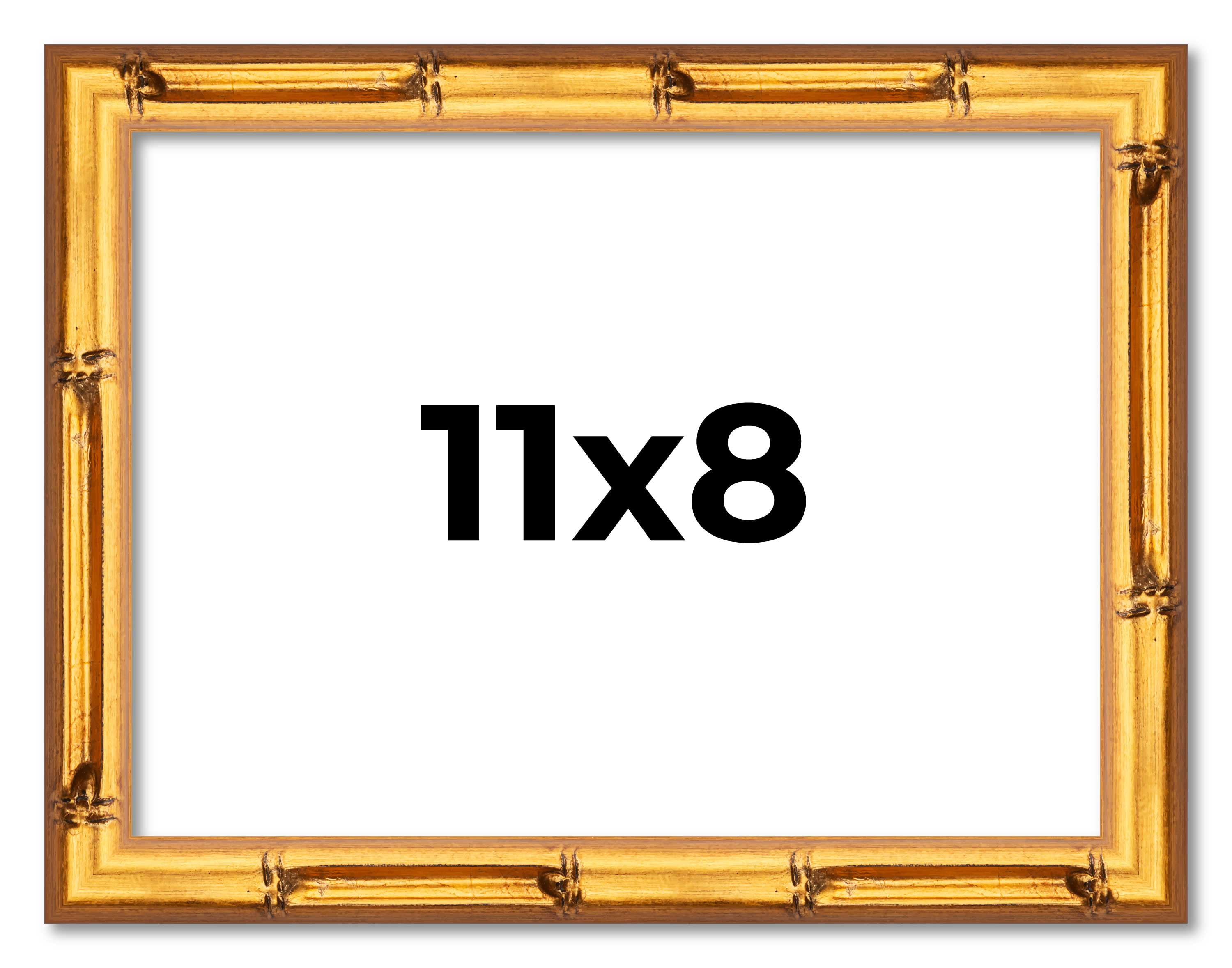 11x8 Frame Gold Bamboo Picture Frame - Complete Modern Photo Frame ...