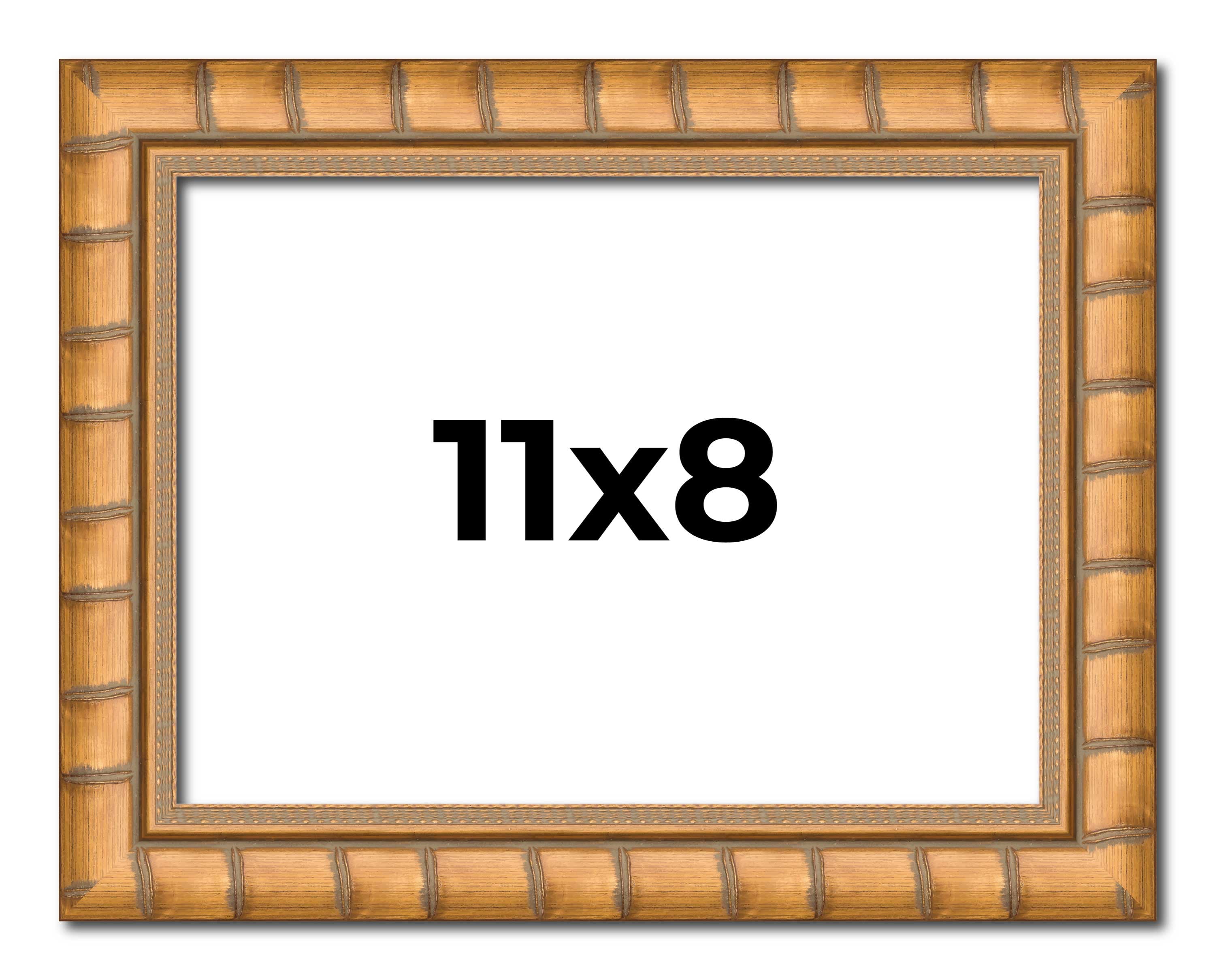 11x8 Frame Gold Real Wood Picture Frame Width 1.5 inches | Interior ...