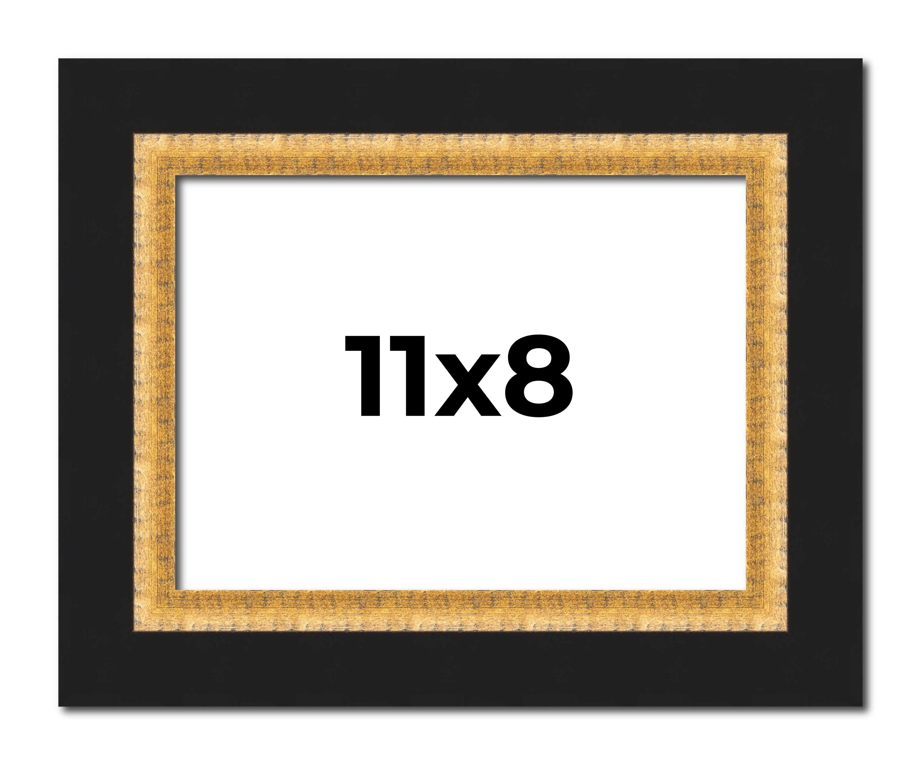 11x8 Frame Gold Real Wood Picture Frame Width 2.25 Inches | Interior ...