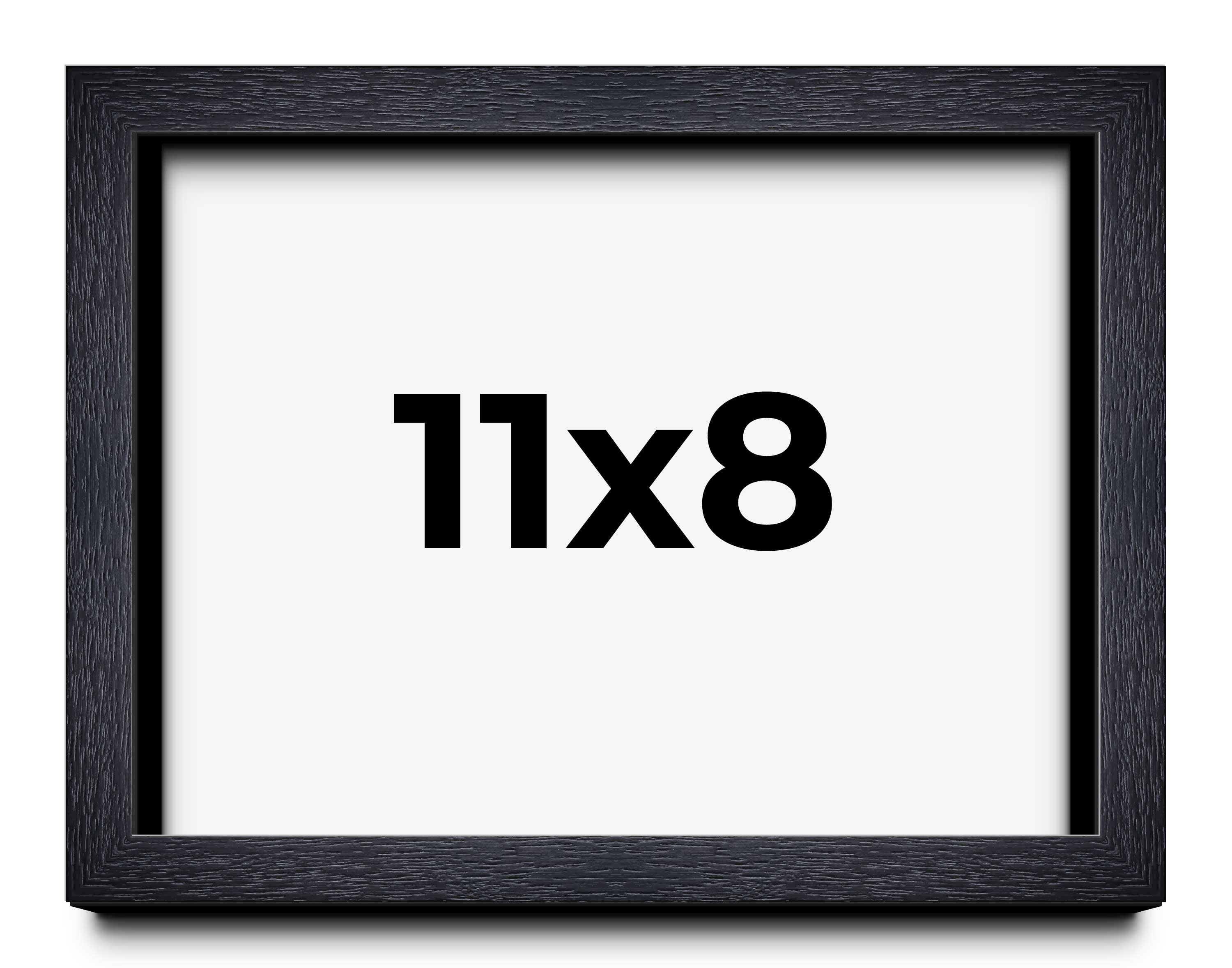 11x8 Shadow Box Frame Black | 1 Inches Deep Real Wood Farmhouse ...