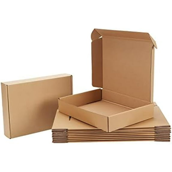 11x8x2 Shipping Boxes Set of 20, Brown Corrugated Cardboard Literature ...