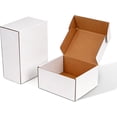11x8x4 inch Shipping Boxes 20 Pack, White Mailer Corrugated Cardboard ...