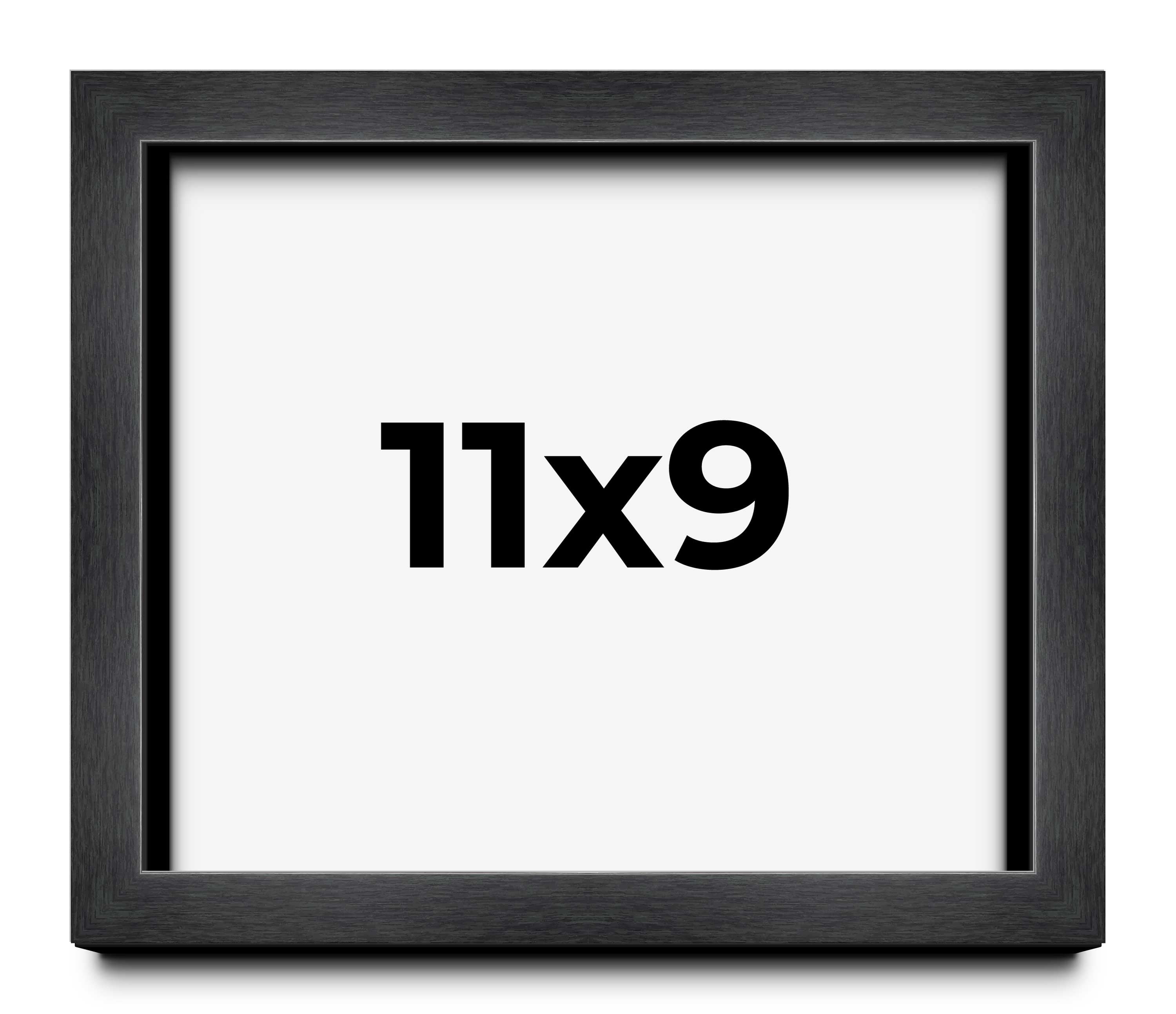 11x9 Black Shadowbox Frame - Interior Size 11x9 by 1 Inches - Made to ...