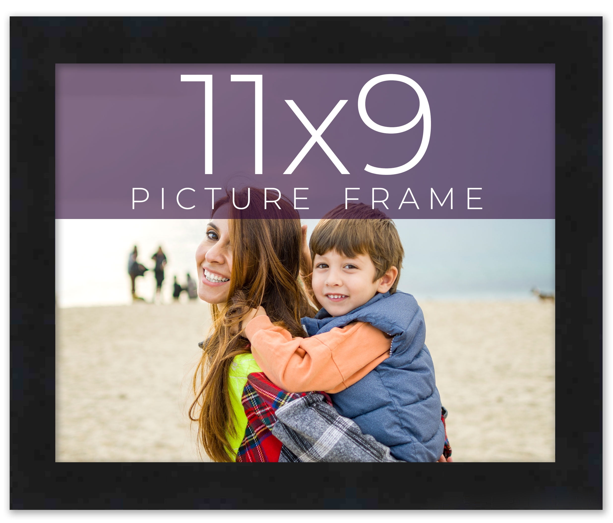 11x9 Frame Black Real Wood Picture Frame Width 0.75 inches | Interior ...