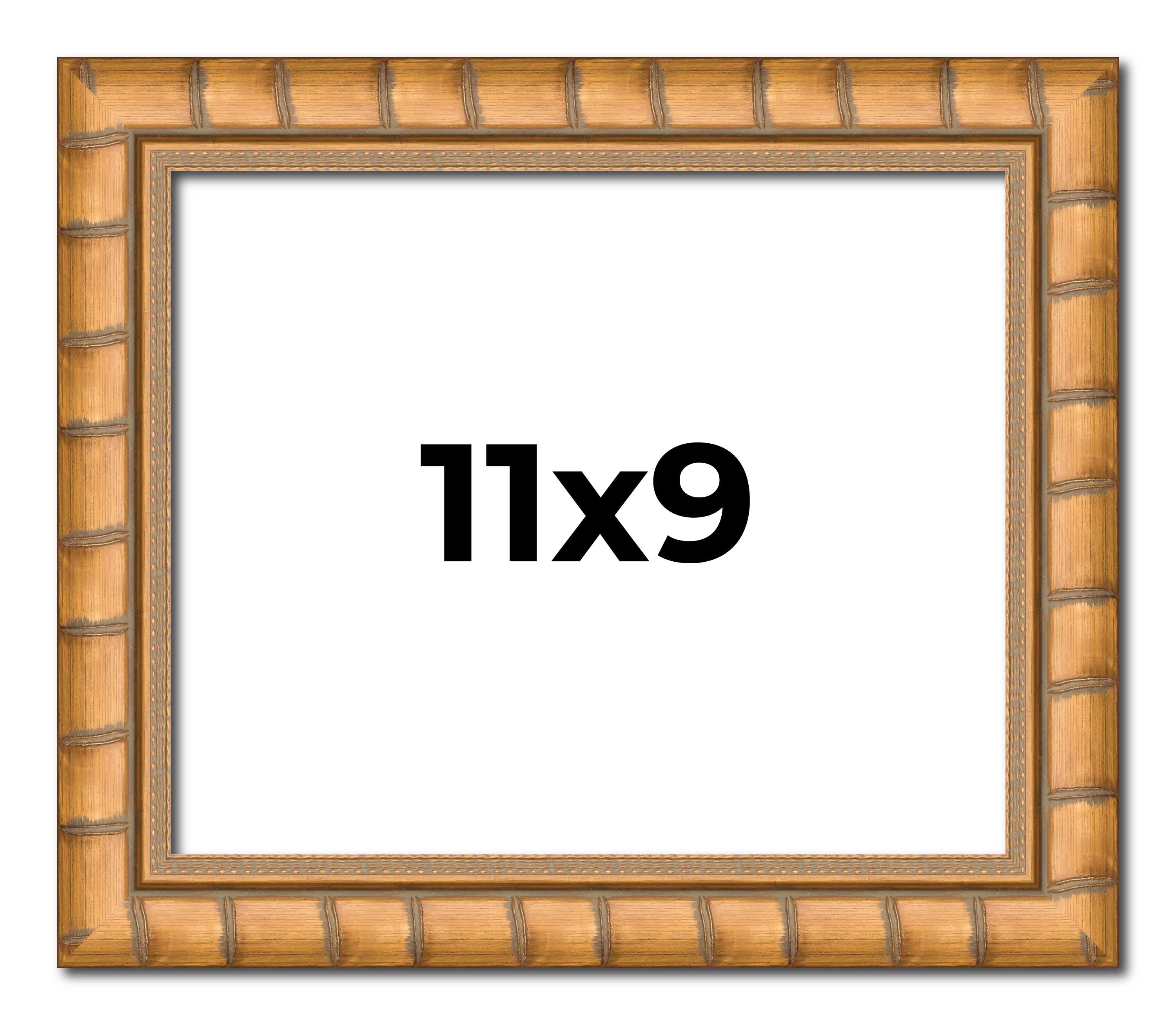 11x9 Frame Gold Real Wood Picture Frame Width 1.5 inches | Interior ...