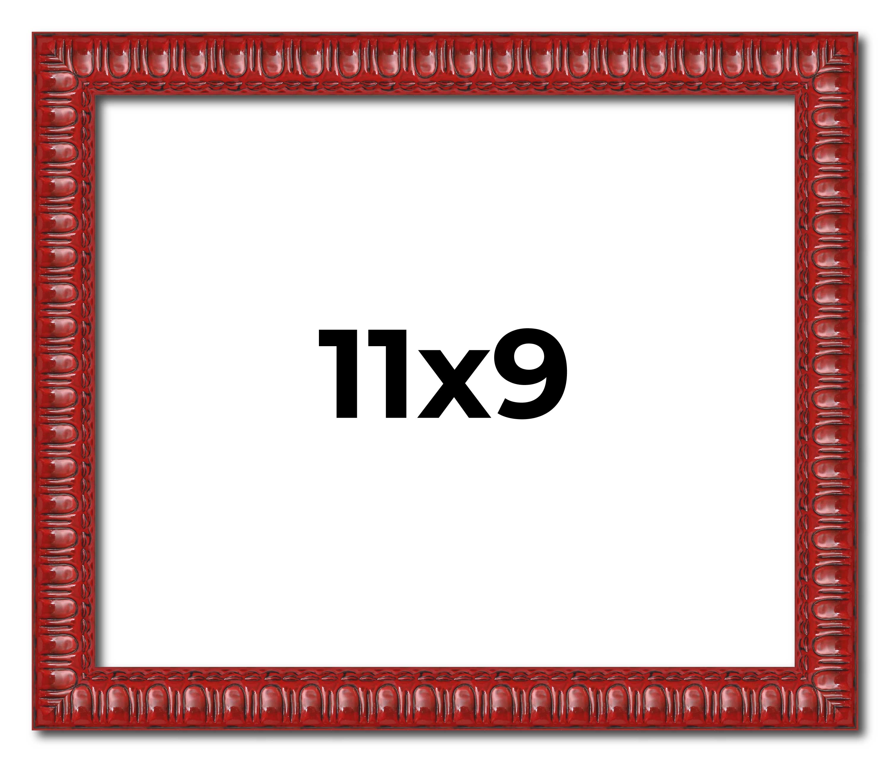 11x9 Frame Red Solid Wood Picture Frame Width 1 Inches | Interior Frame ...