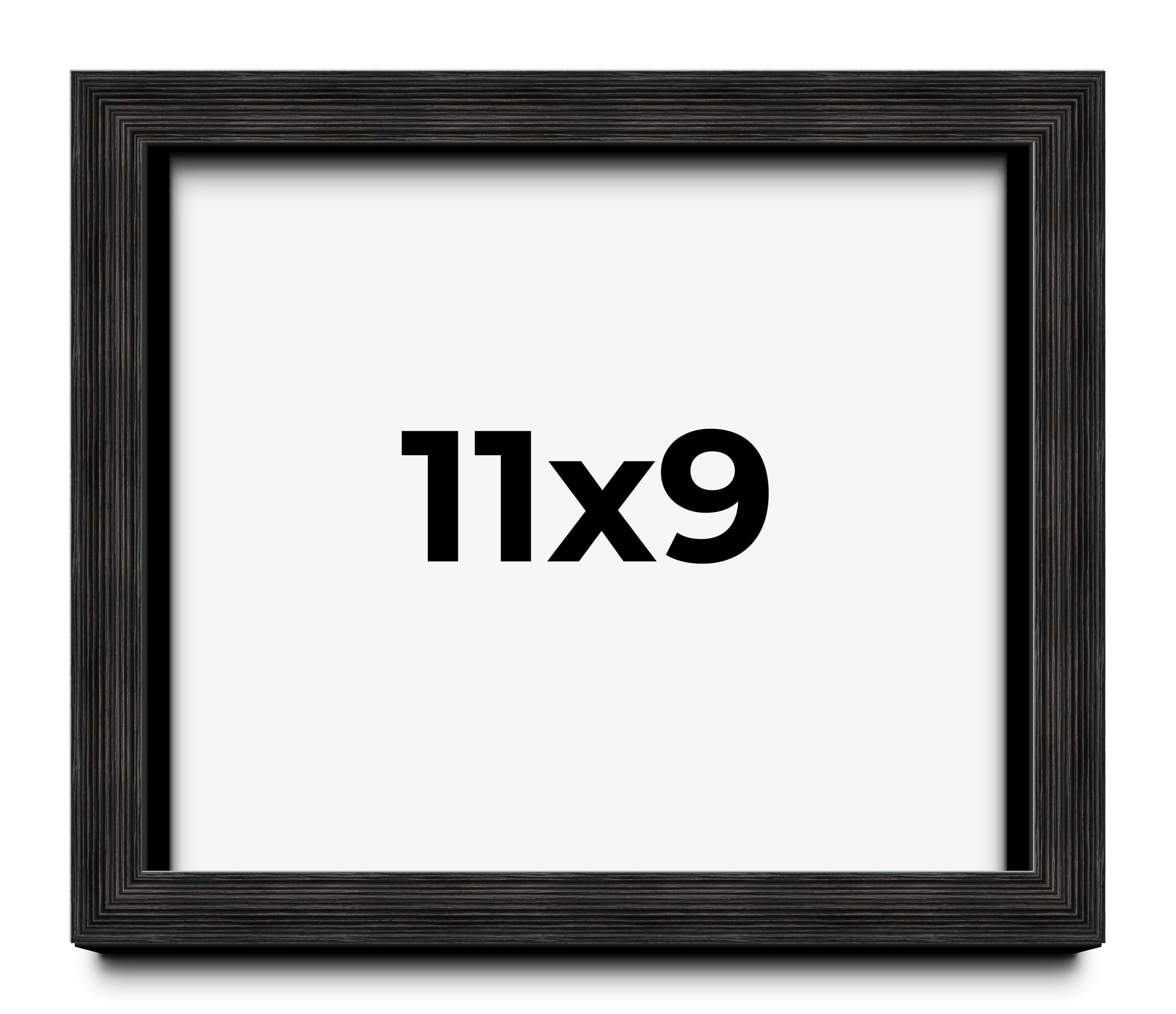 11x9 Shadow Box Black Rustic Barnwood Display Frame | 1.125 Inch Deep ...