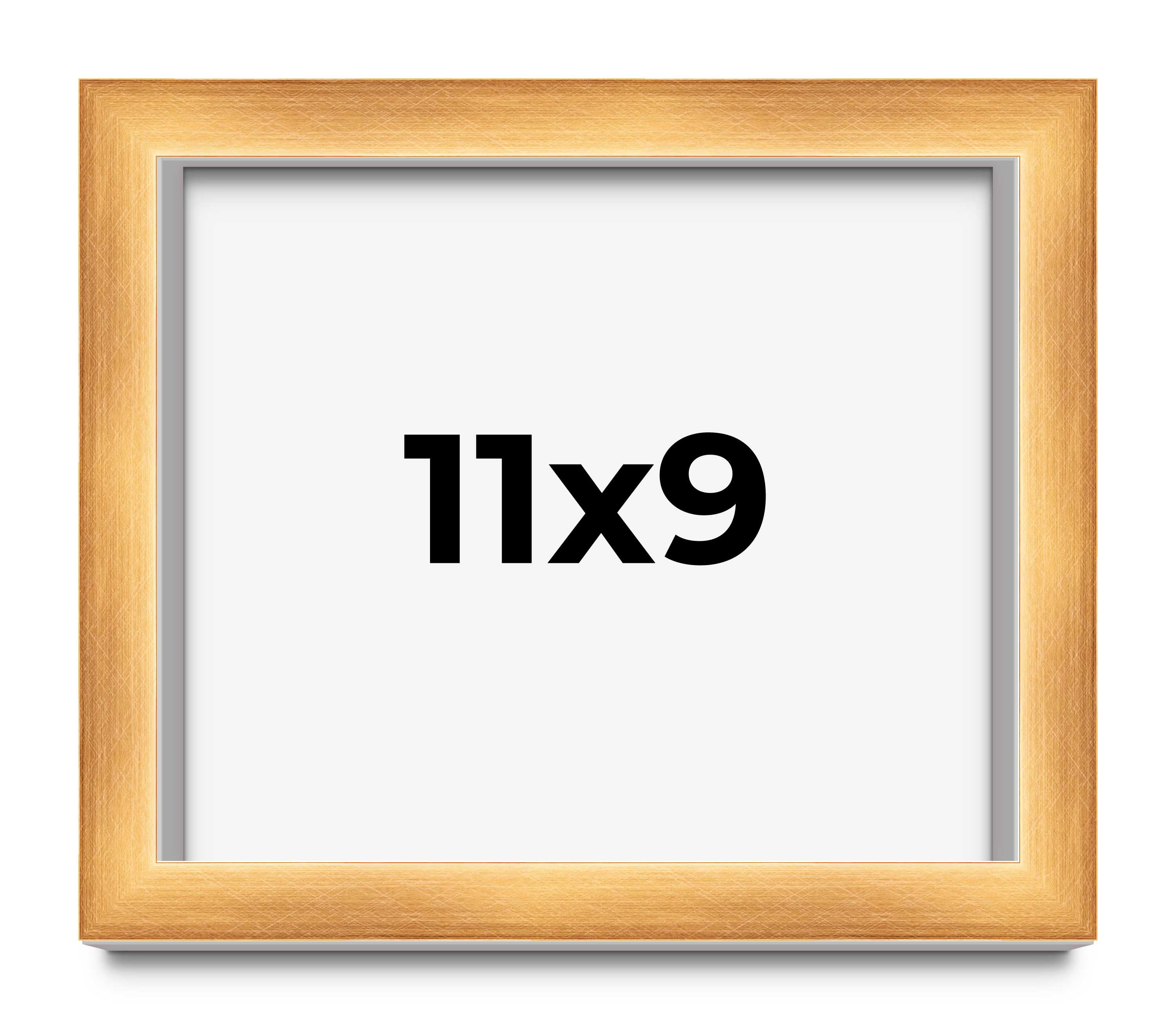 11x9 Shadow Box Bronze Cross-Brushed Display Frame | 1.625 Inches Deep ...