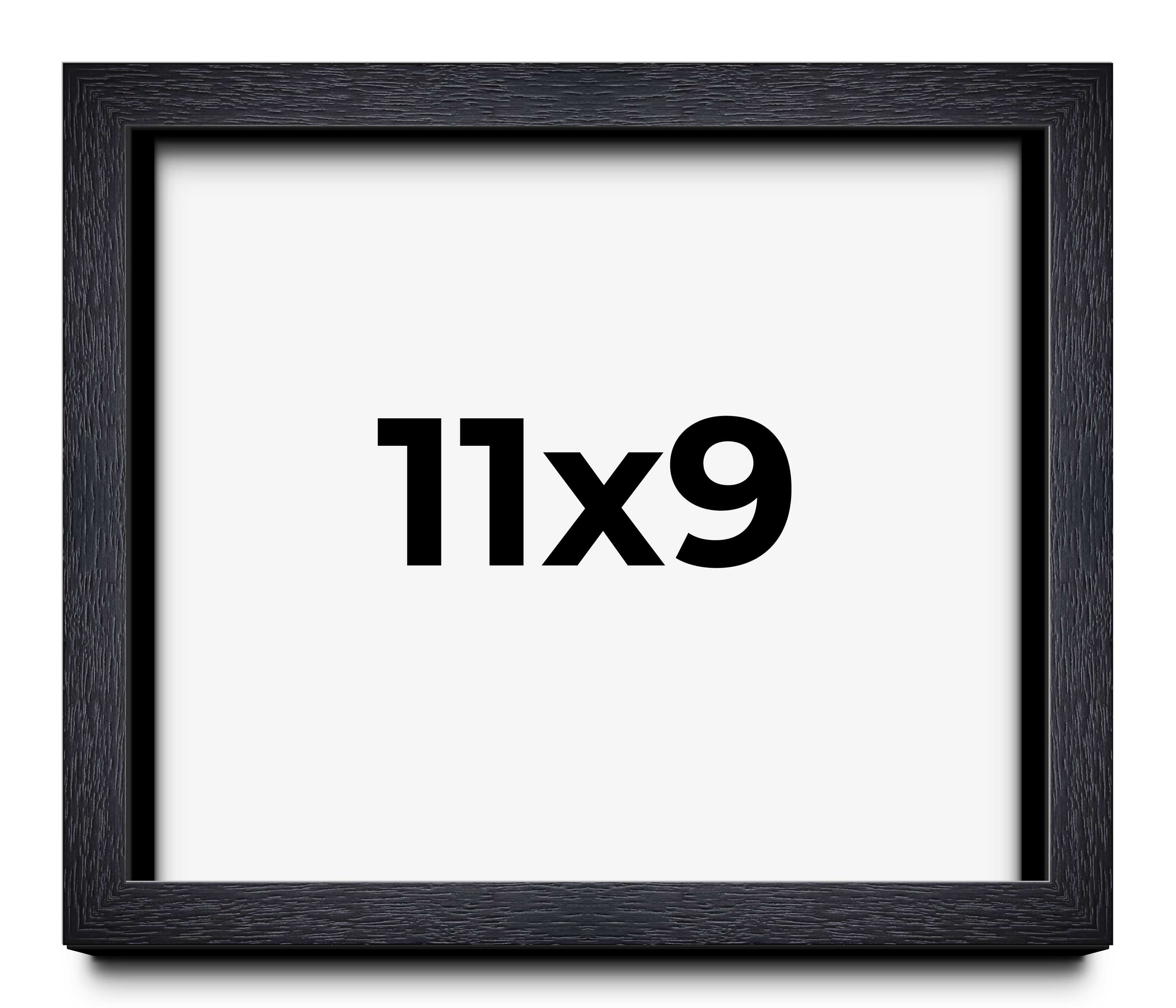 11x9 Shadow Box Frame Black | 1 Inches Deep Real Wood Farmhouse ...