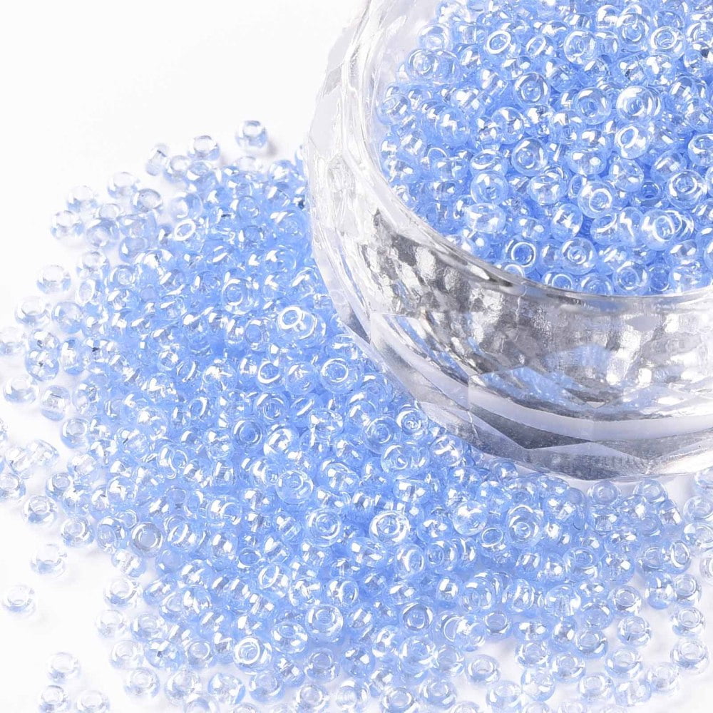 12/0 FGB Grade A Round Glass Seed Beads Transparent Colours Lustered ...