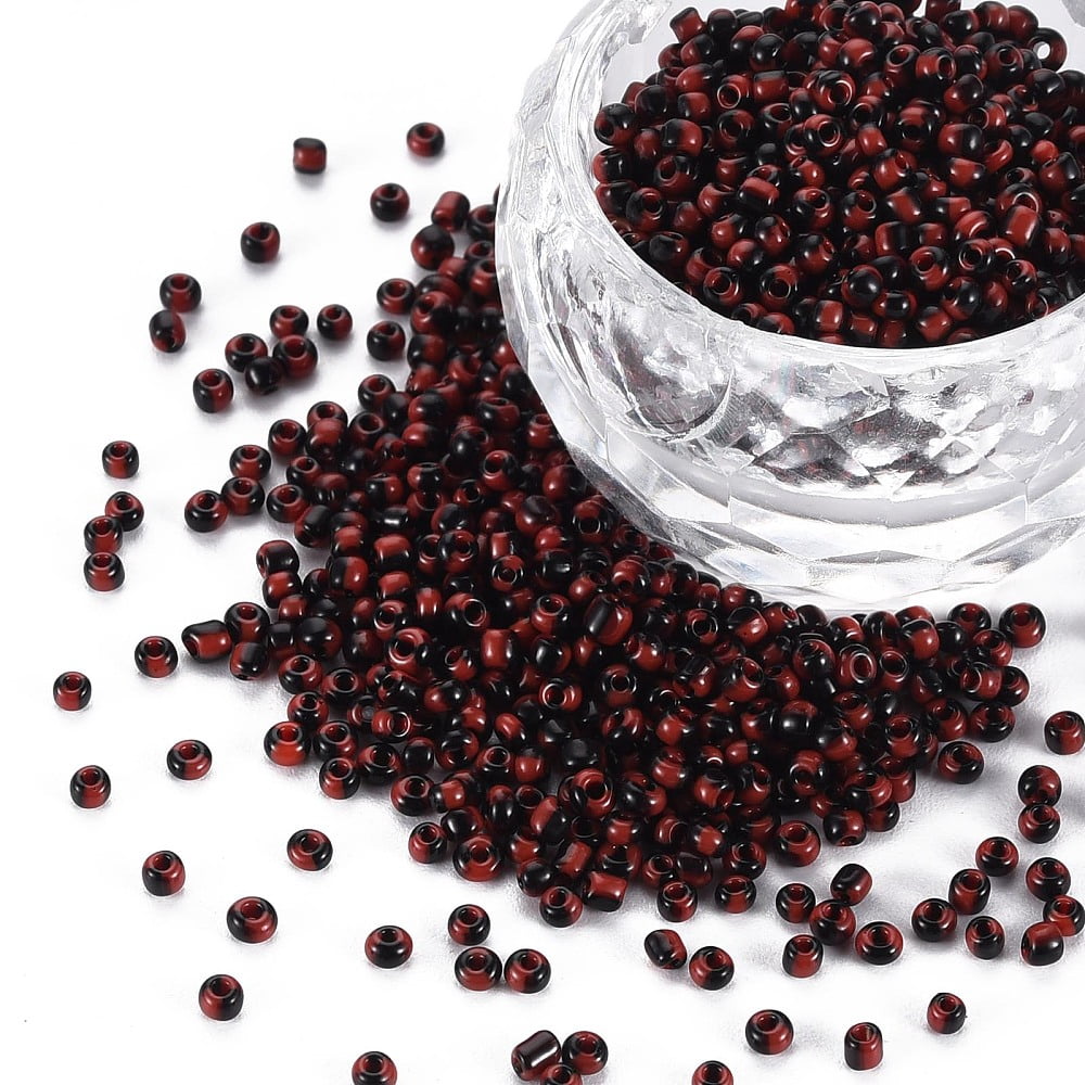 12/0 Glass Seed Beads Opaque Colours Seep Crimson 2mm hole: 0.8mm ...