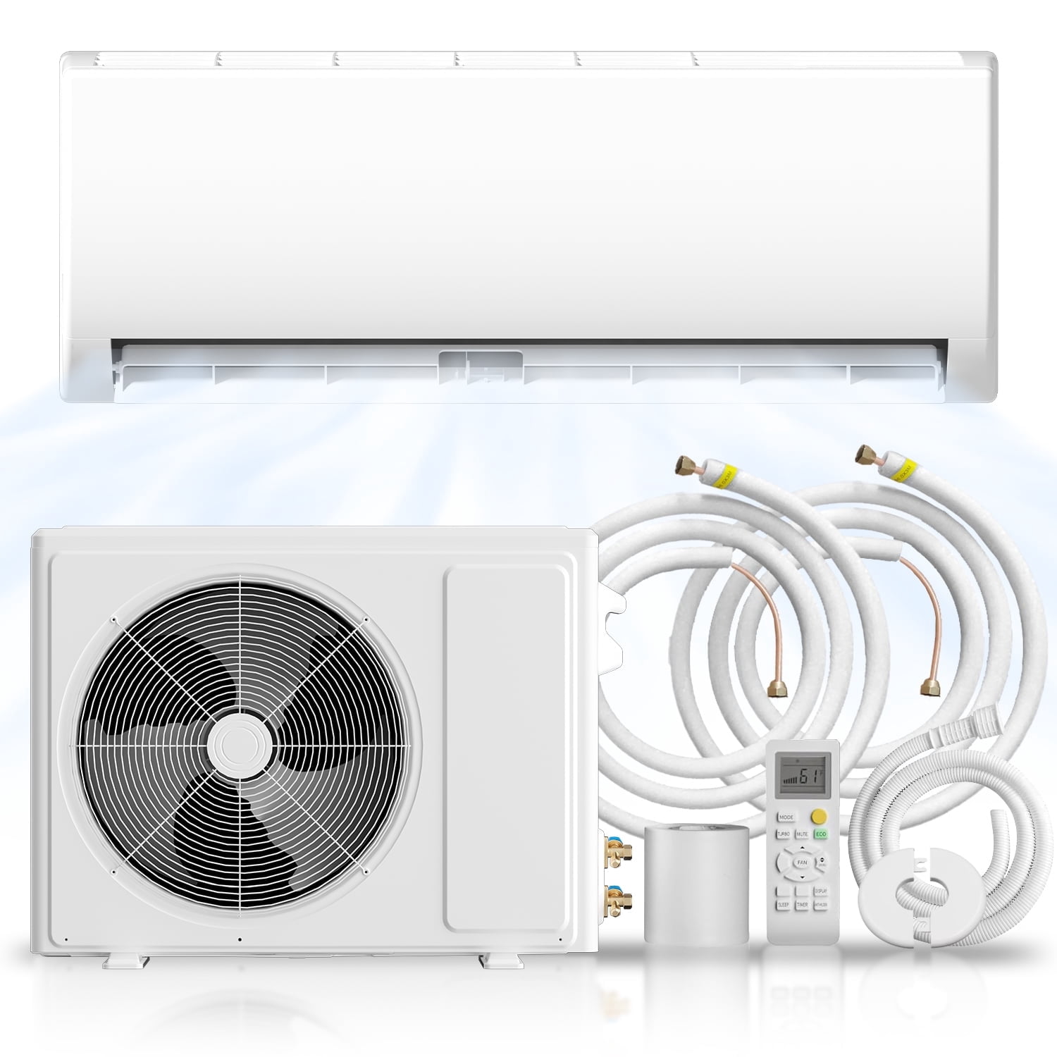 12000BTU Mini Split Air Conditioner Heat Pump,115V split ac unit with ...