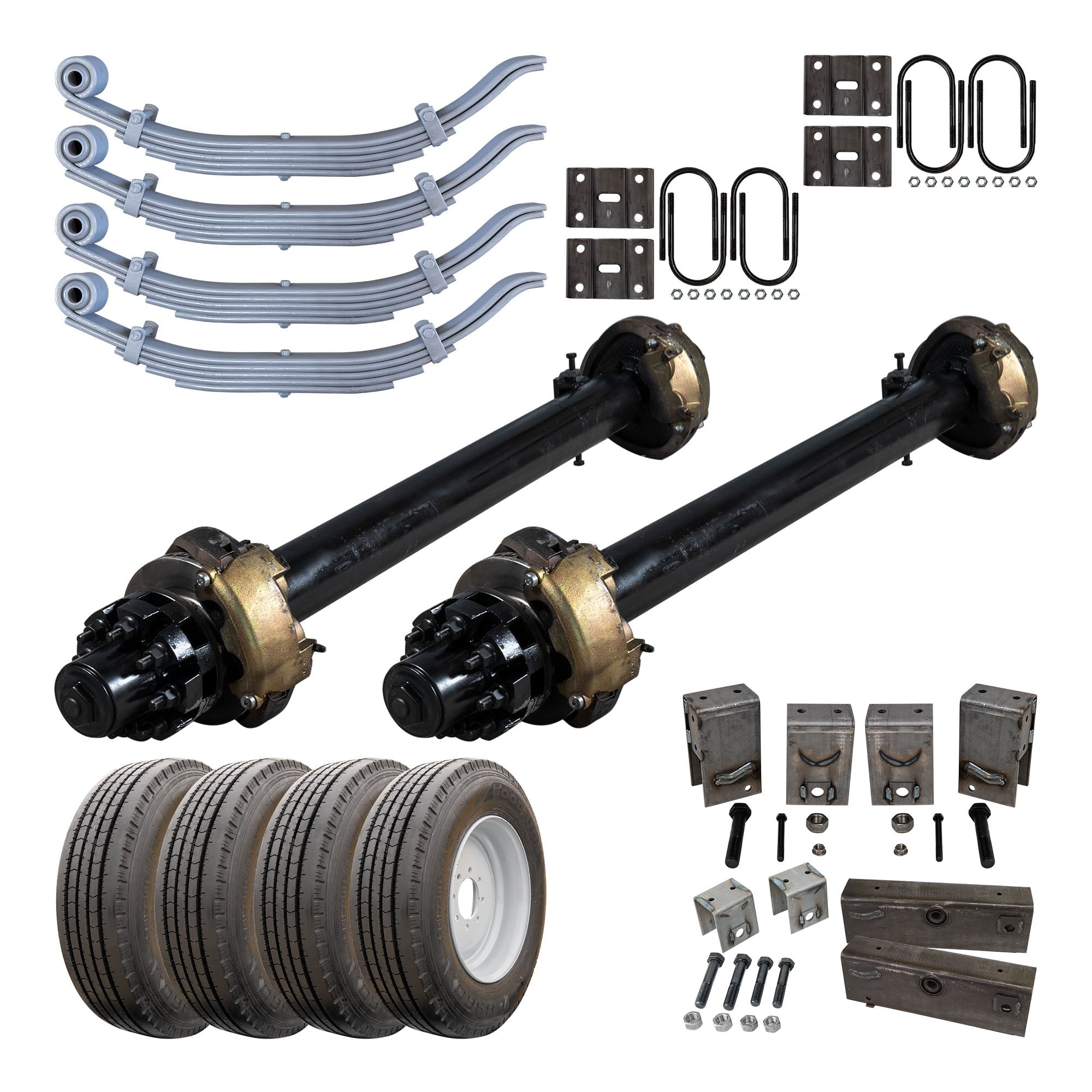 12,000 lb TK Tandem Axle Trailer Kit - Hydraulic Brake - 24K Capacity ...