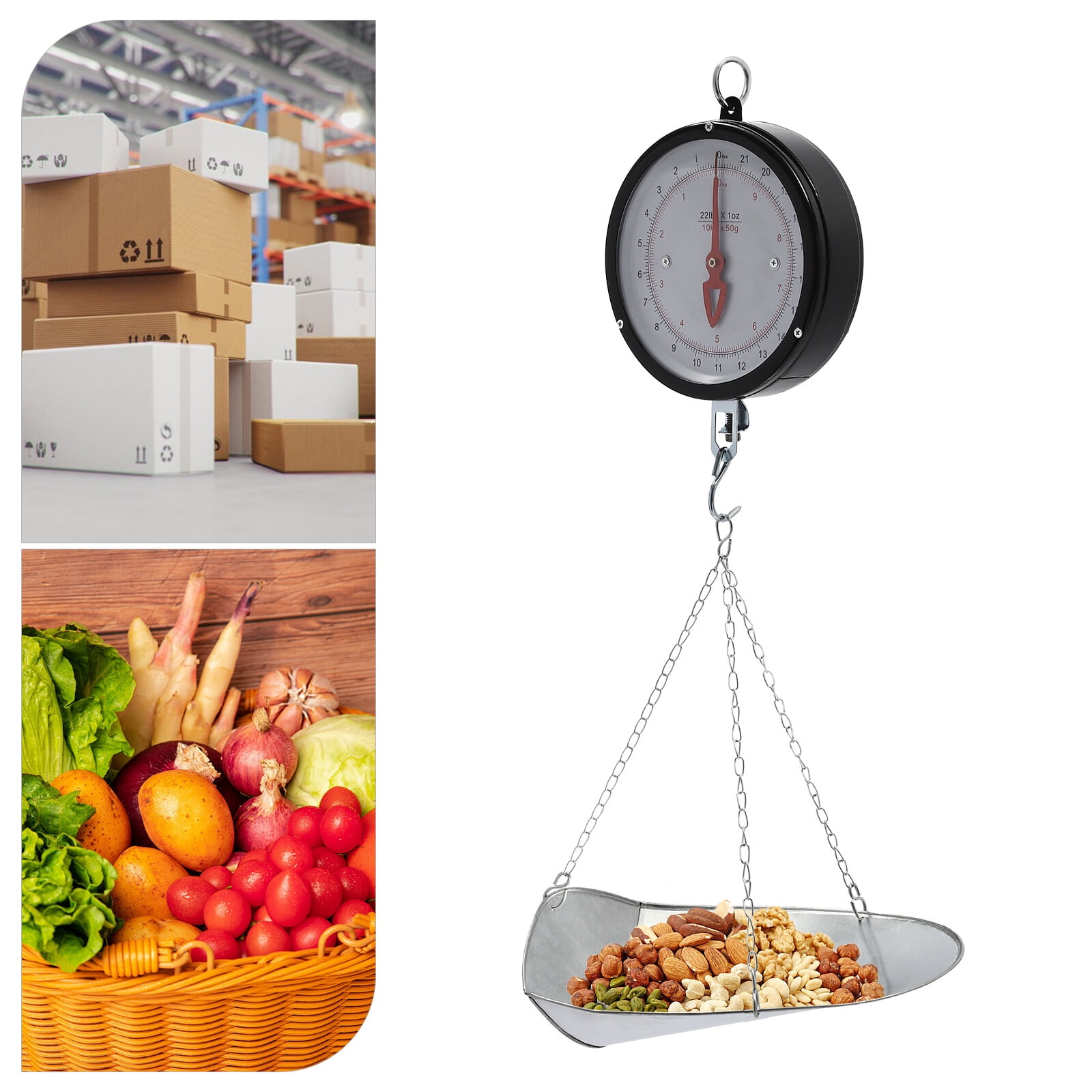 12.01*11.81*5.12 Black Circular Supermarkets Hanging Scale Double-sided ...