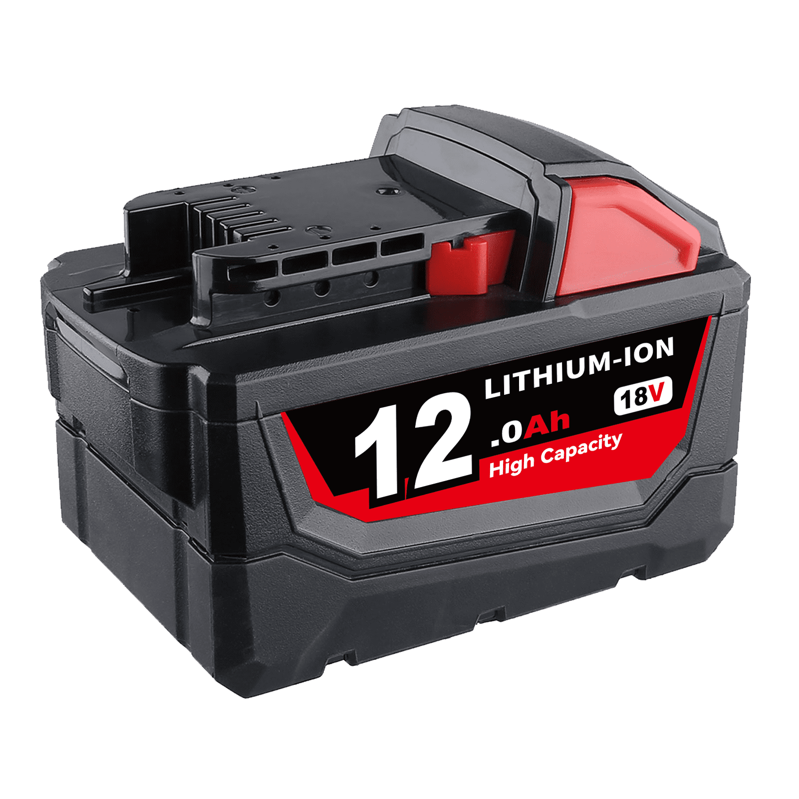 12.0Ah High Output Replacement for Milwaukee M-18 18V Li-ion Battery Compatible with 48-11-1880 ...