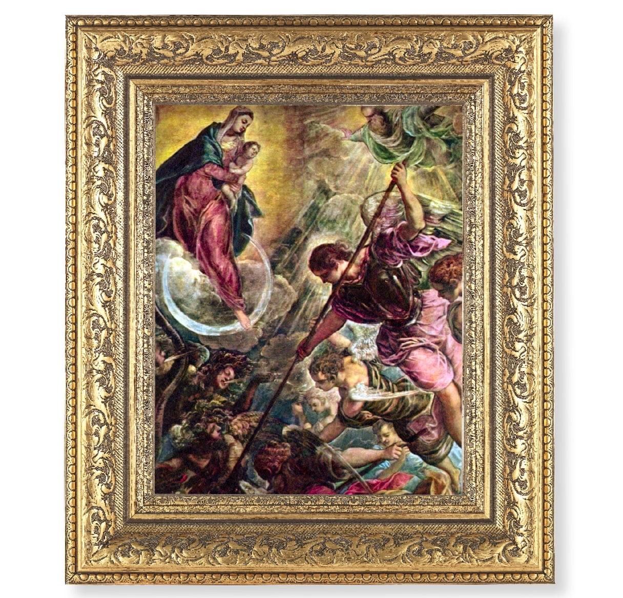 12-1-2-x-14-1-2-antique-gold-frame-with-8-x-10-battle-of-archangel