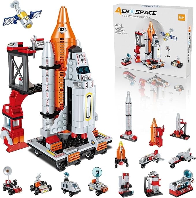12 in 1 Aerospace Toys with Rocket Launcher.Space Shuttle Building ...