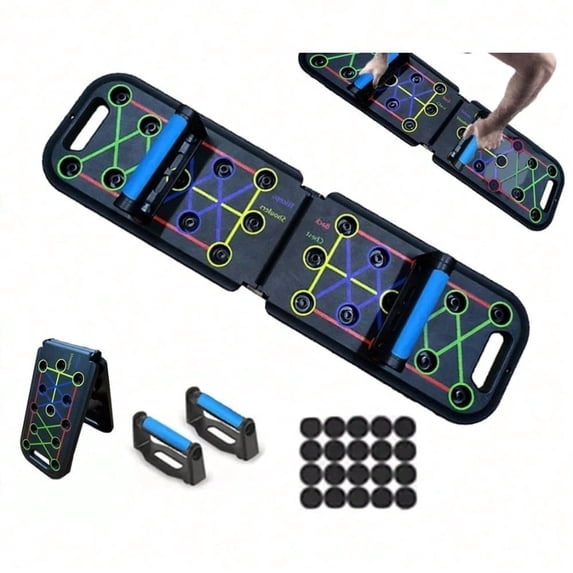 12-1 Multifunctional Folding Push-Up Board, Portable Folding Push-Up ...