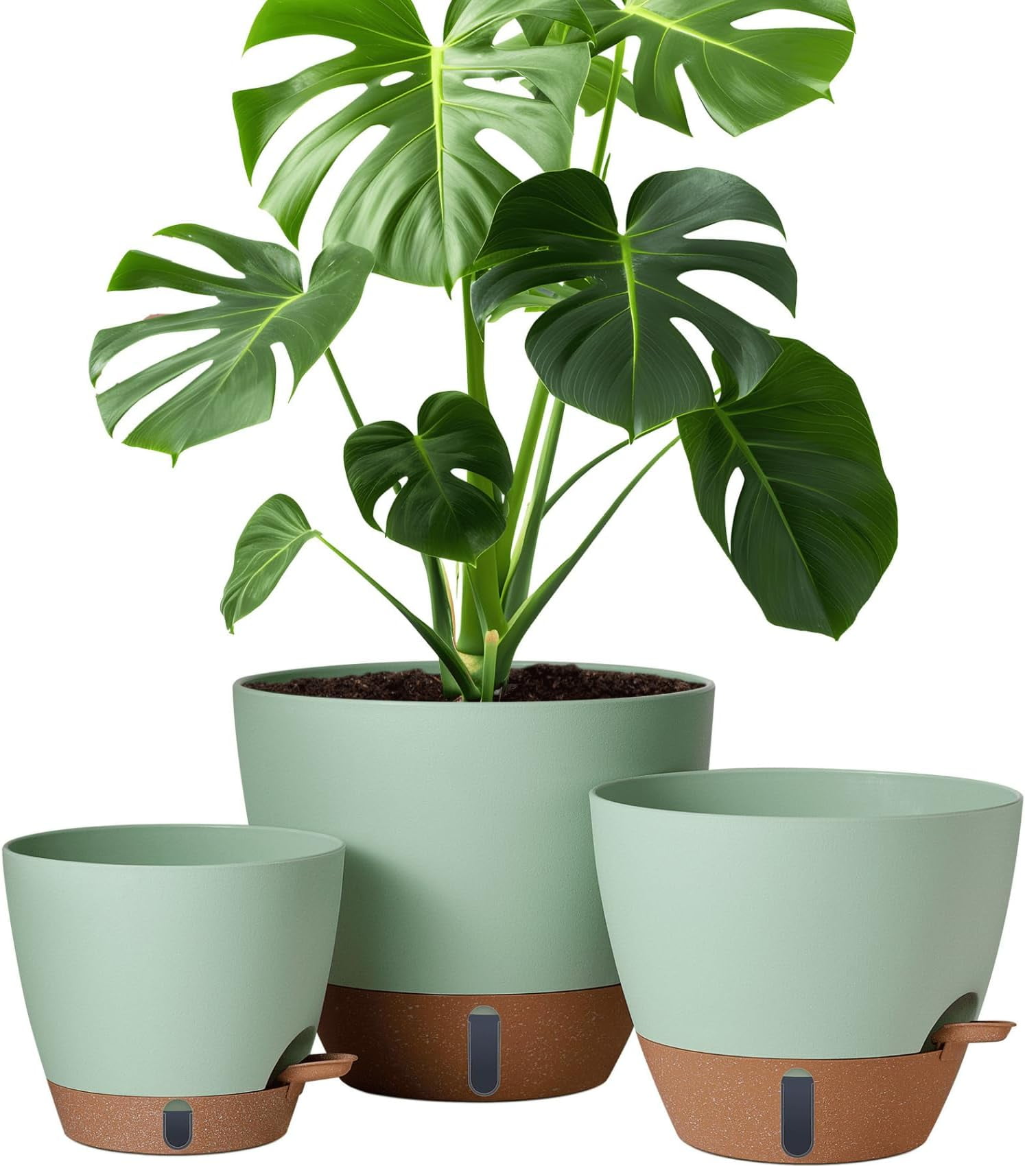 12/10/8 Inch Self Watering Pots for Indoor Large Pot for Outdoor ...