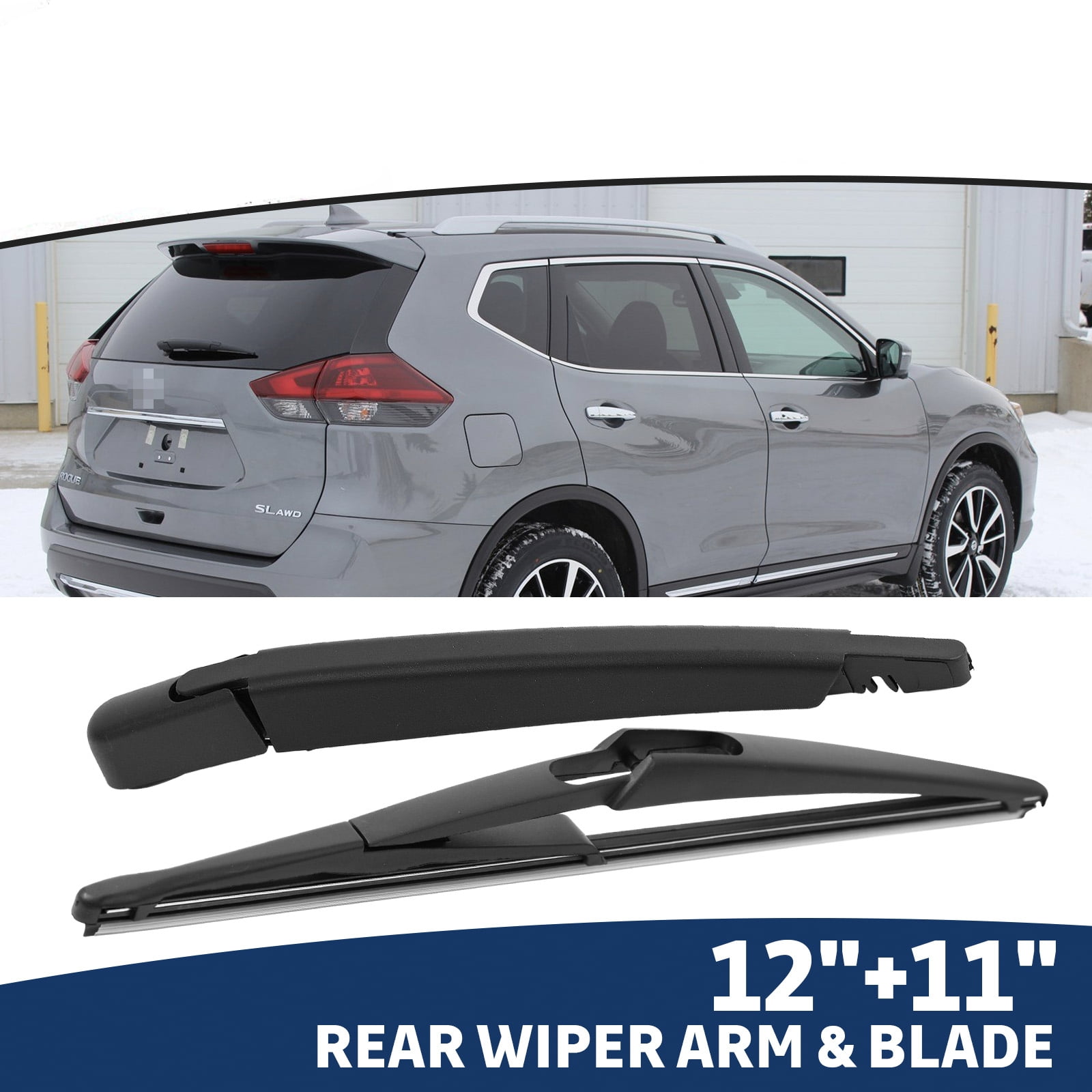 12"+11" Rear Windshield Wiper Arm & Blade Set Compatible With 2013 ...