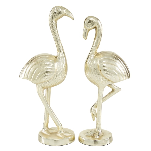 DecMode Gold Aluminum Flamingo Sculpture - Walmart.com