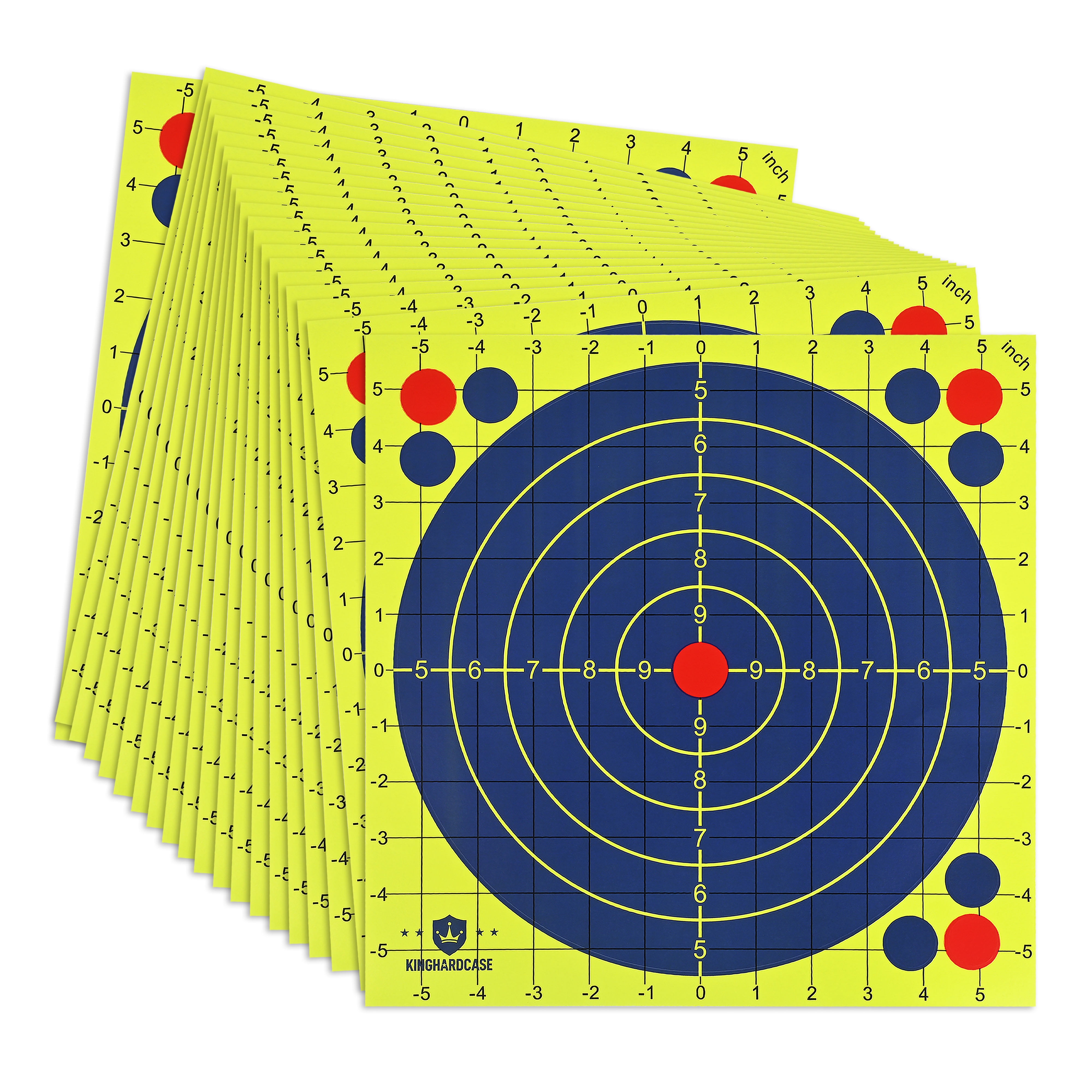 12×12 Inch Splatter Shooting Targets with 1-Inch MOA Grid, High ...