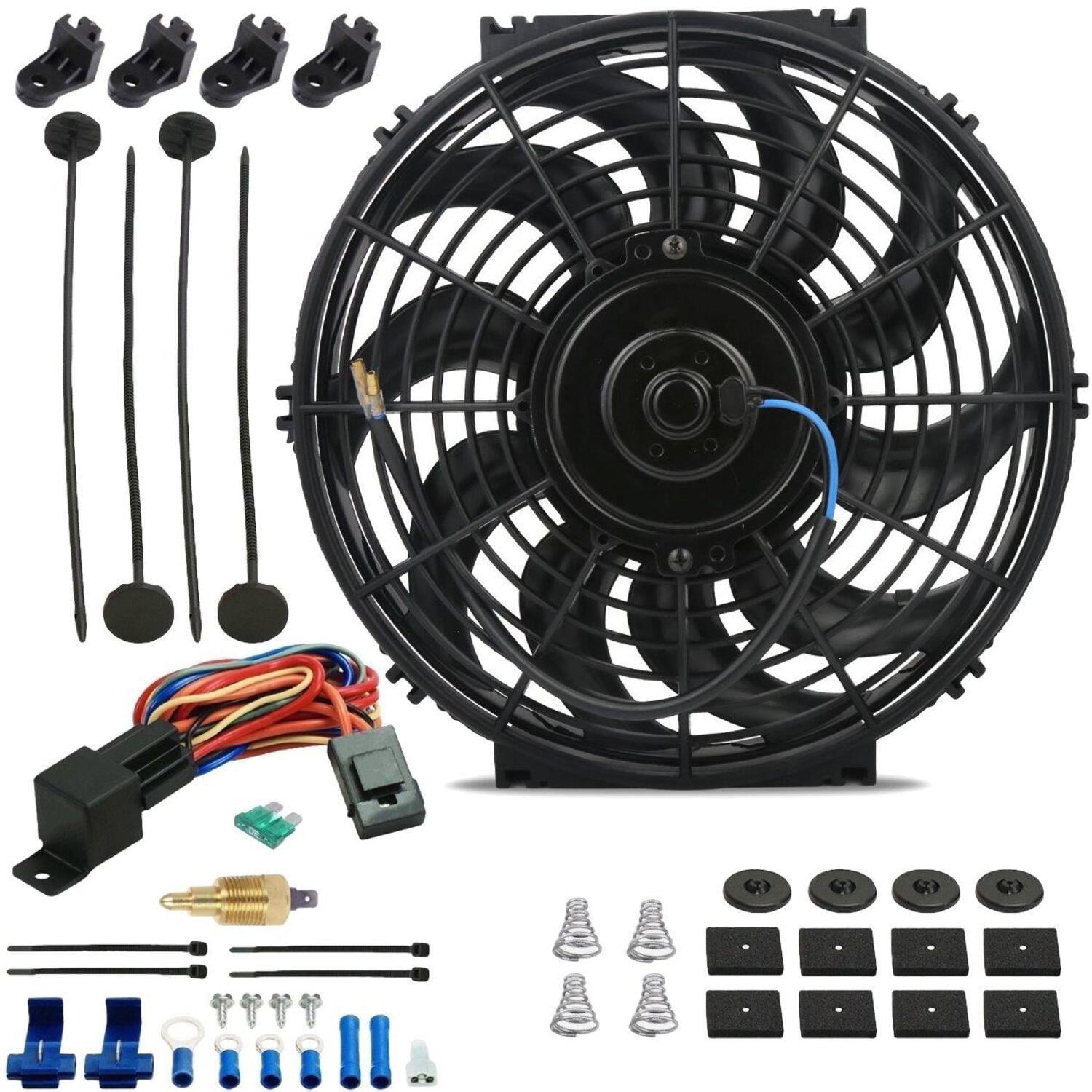 12-13 Inch 130w Electric Radiator Fan Grounding Temperature Switch Kit ...