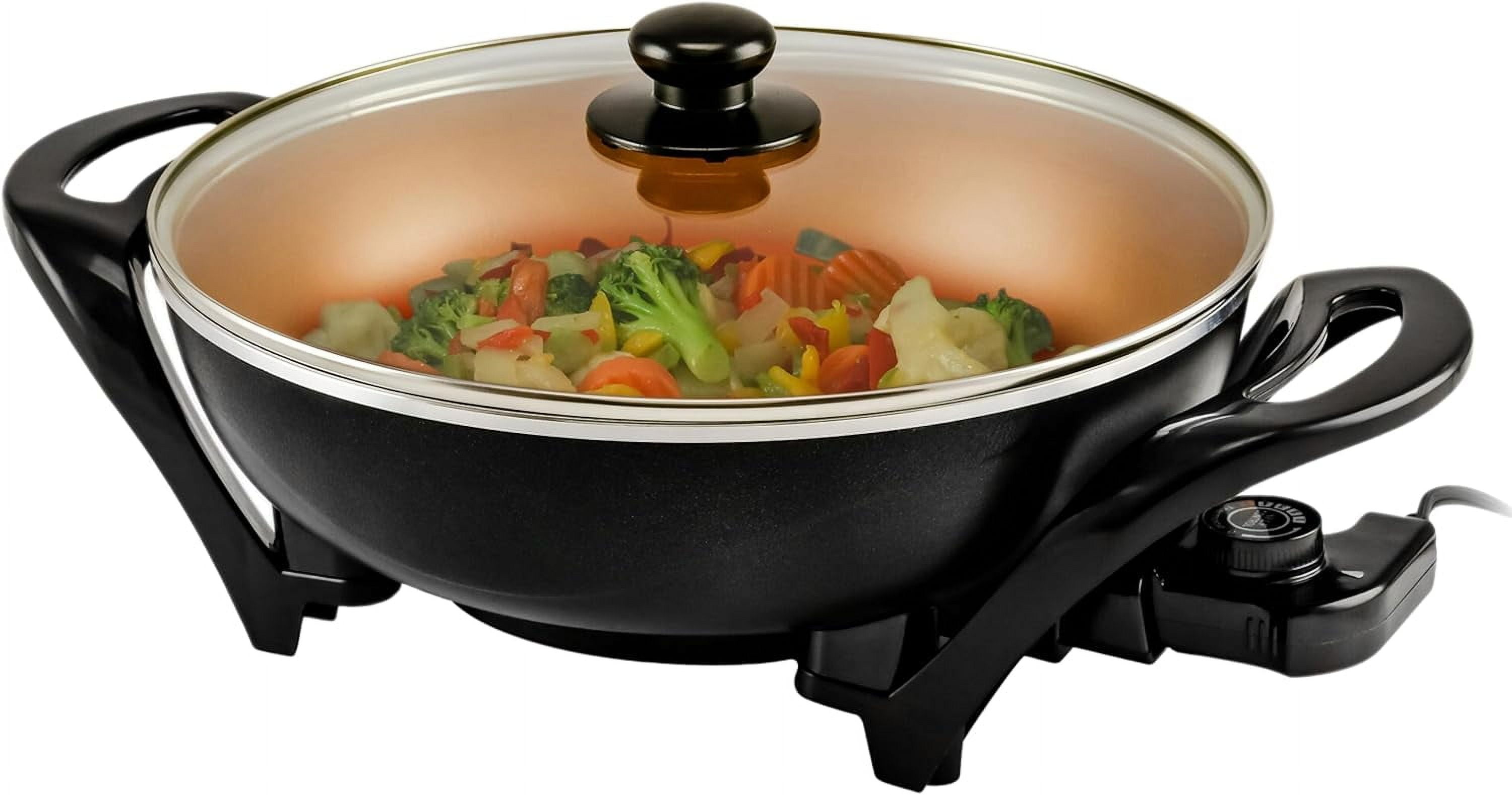 12/13-inch electric skillet, non-stick coating, 1400 watts, adjustable temperature control ...