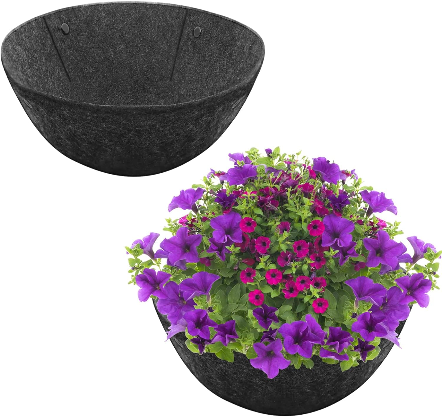 12/14/16 Inch Round Fabric Planter Basket Liner - Hanging Basket Liner ...
