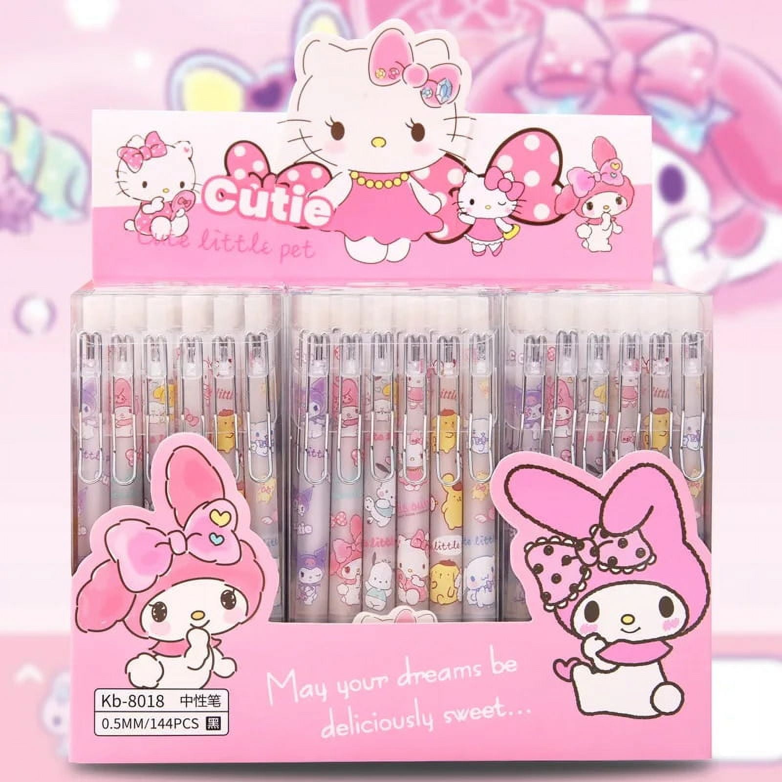 12 144pcs Sanrio Gel Pens Melody Kuromi Hellokitty Cinnamoroll Roller