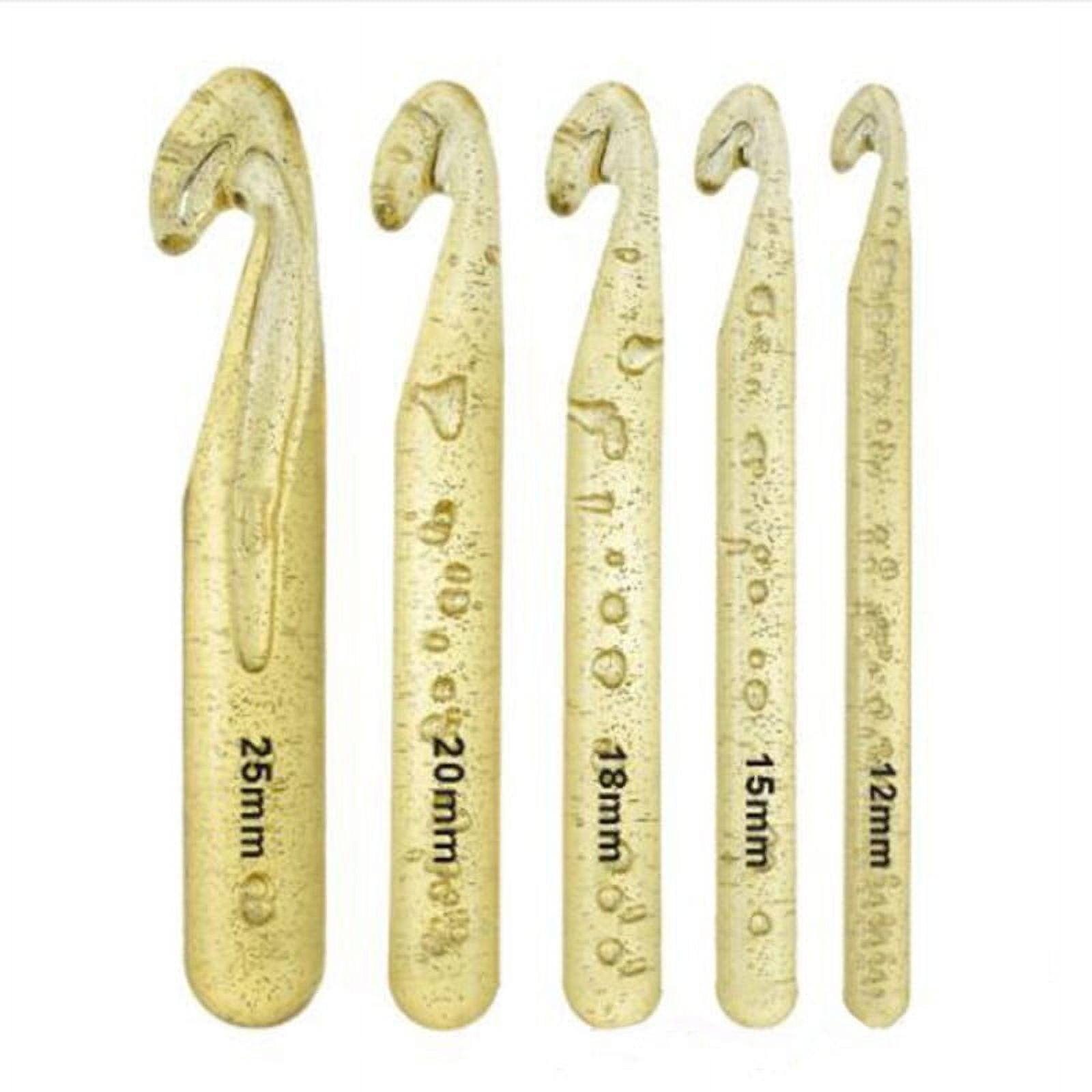 12/15/18/20/25mm Chunky Crystal Crochet Hook Needle Knitting Wool Hook ...